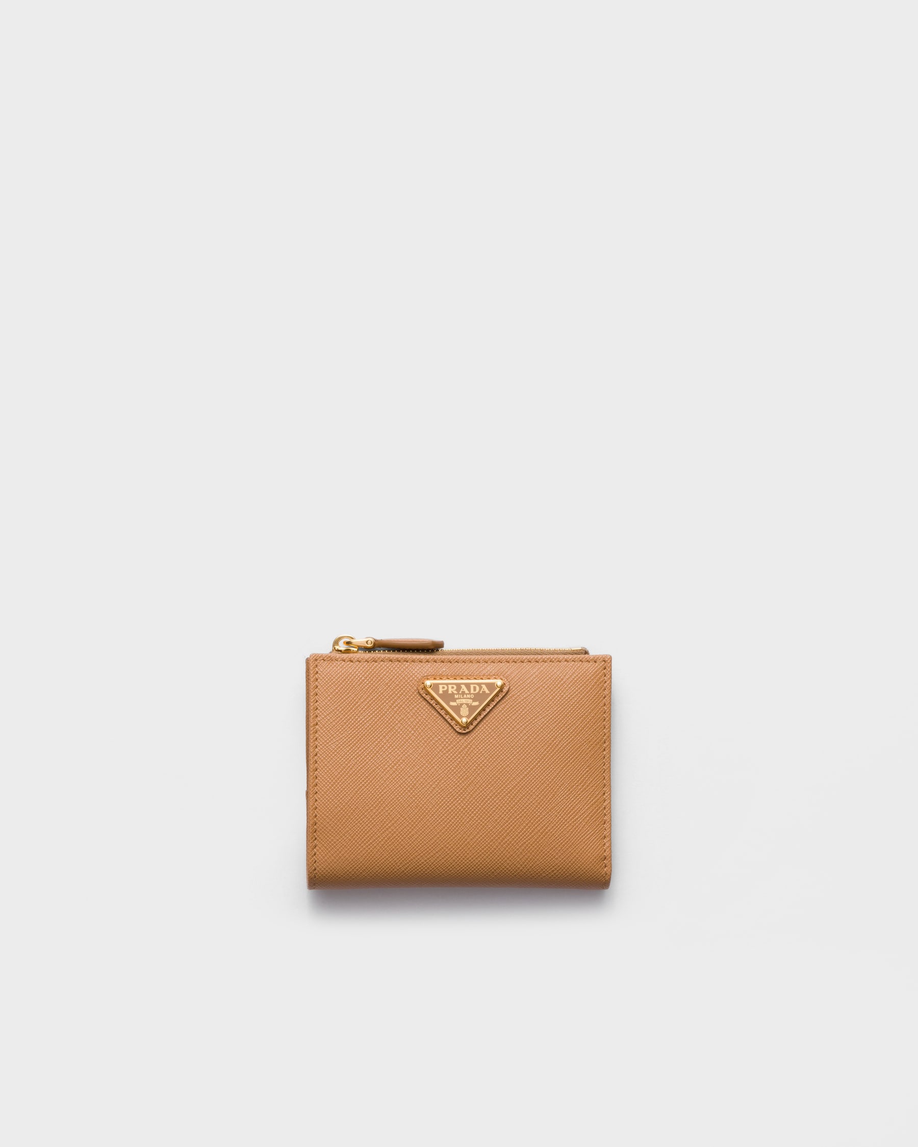 Natural Small Saffiano Leather Wallet | PRADA