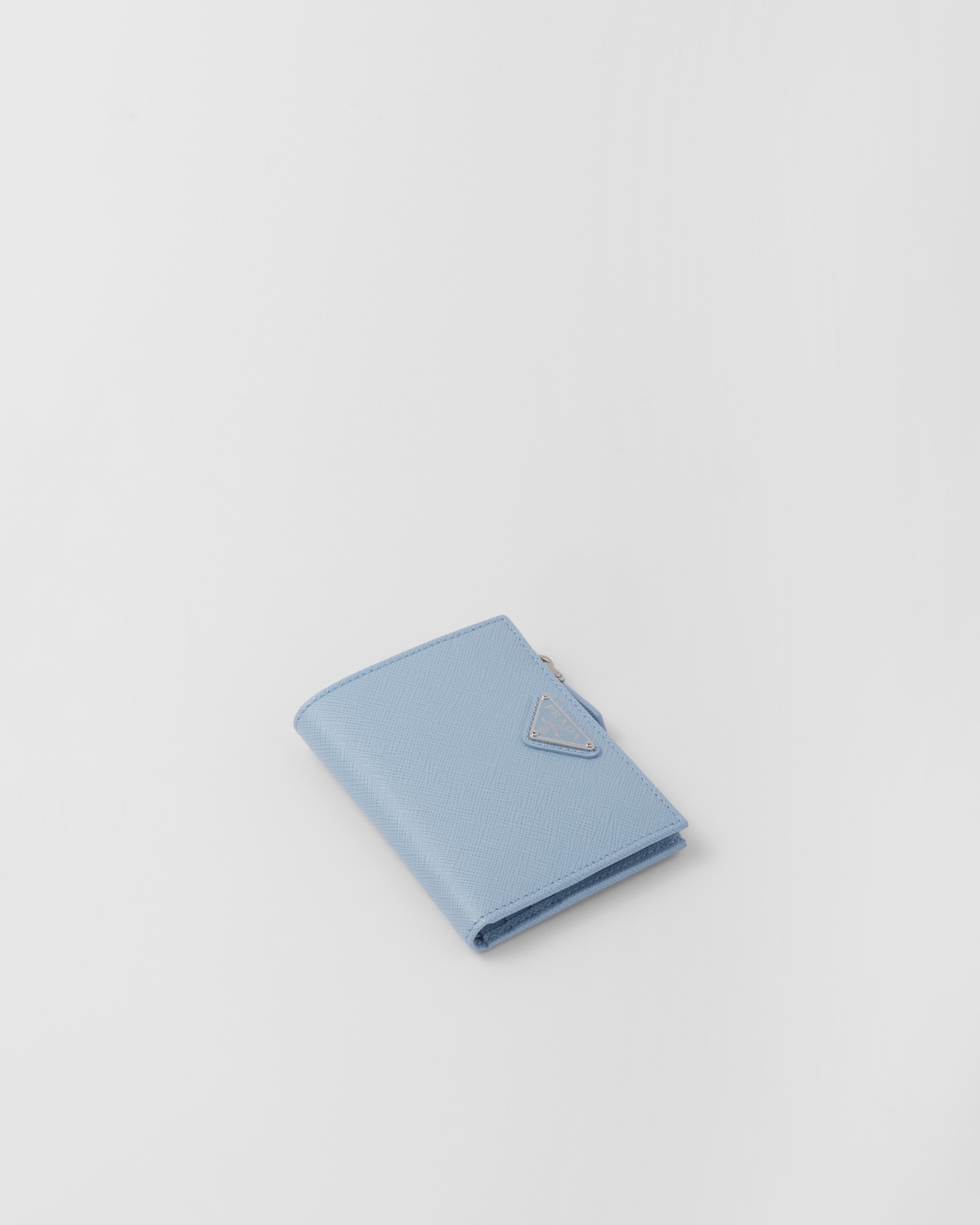 Pale Blue Small Saffiano Leather Wallet | PRADA