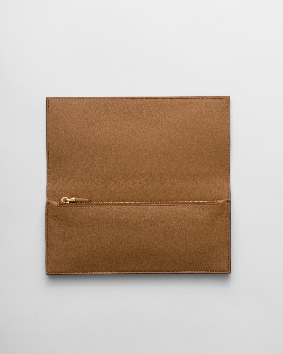 Caramel Leather Envelope Wallet | PRADA