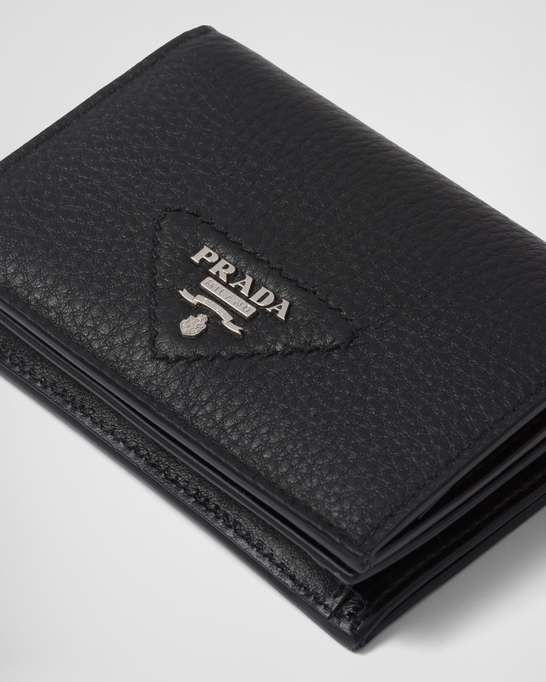 Black Small Leather Wallet | PRADA