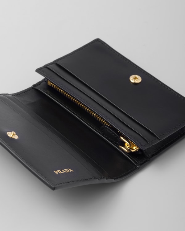 Black Small Leather Wallet | PRADA