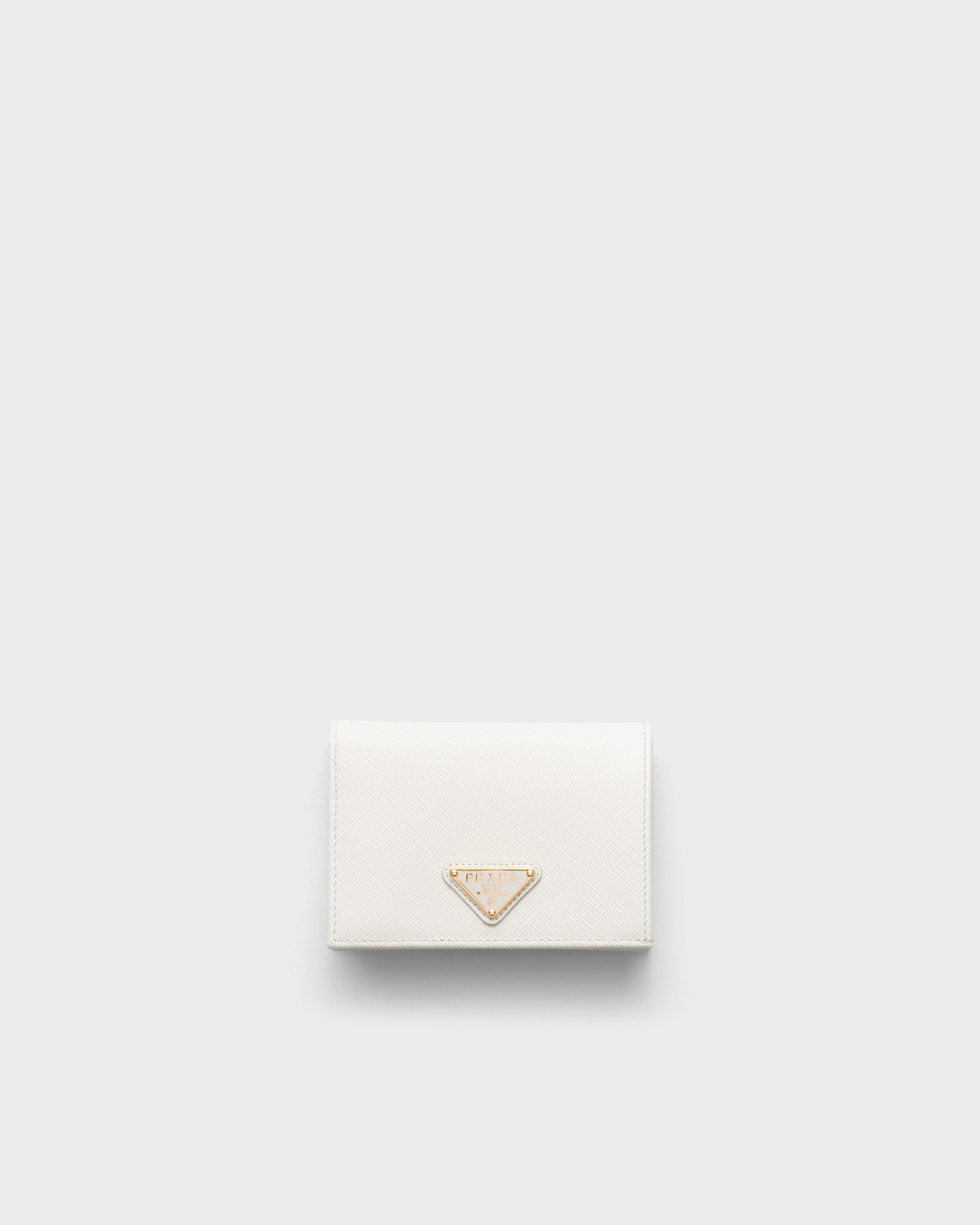 White Small Saffiano Leather Wallet | PRADA - United States