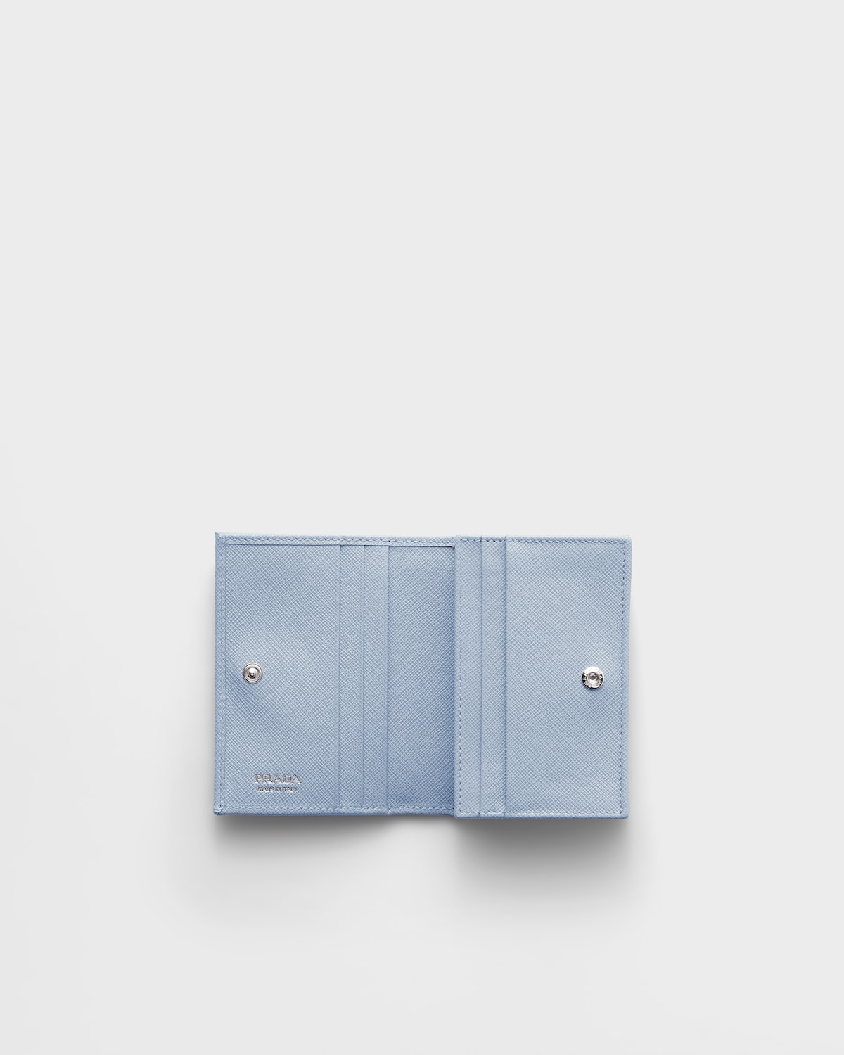 Pale Blue Small Saffiano Leather Wallet | PRADA
