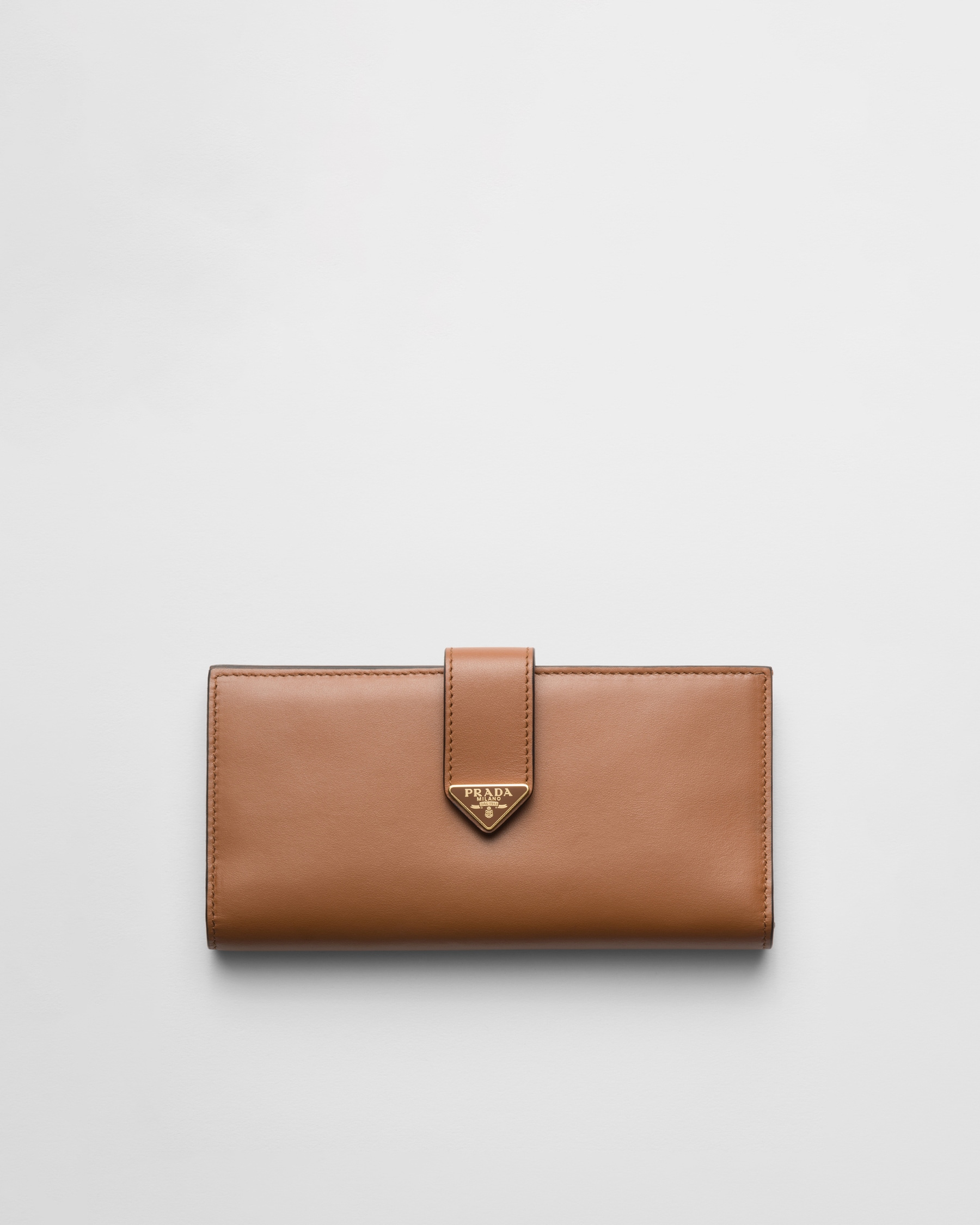 Cognac Large Leather Wallet | PRADA