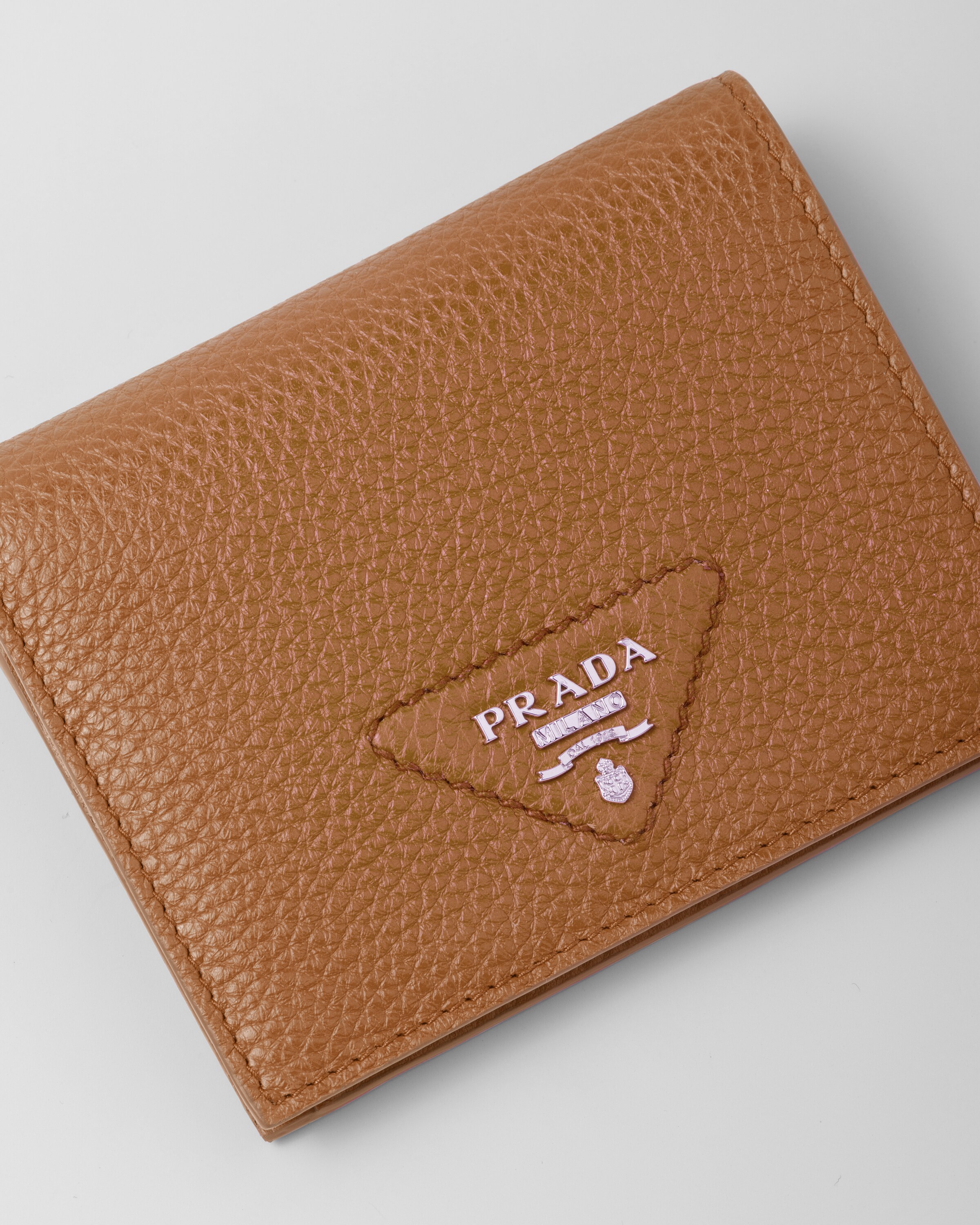 Caramel Small Leather Wallet | PRADA