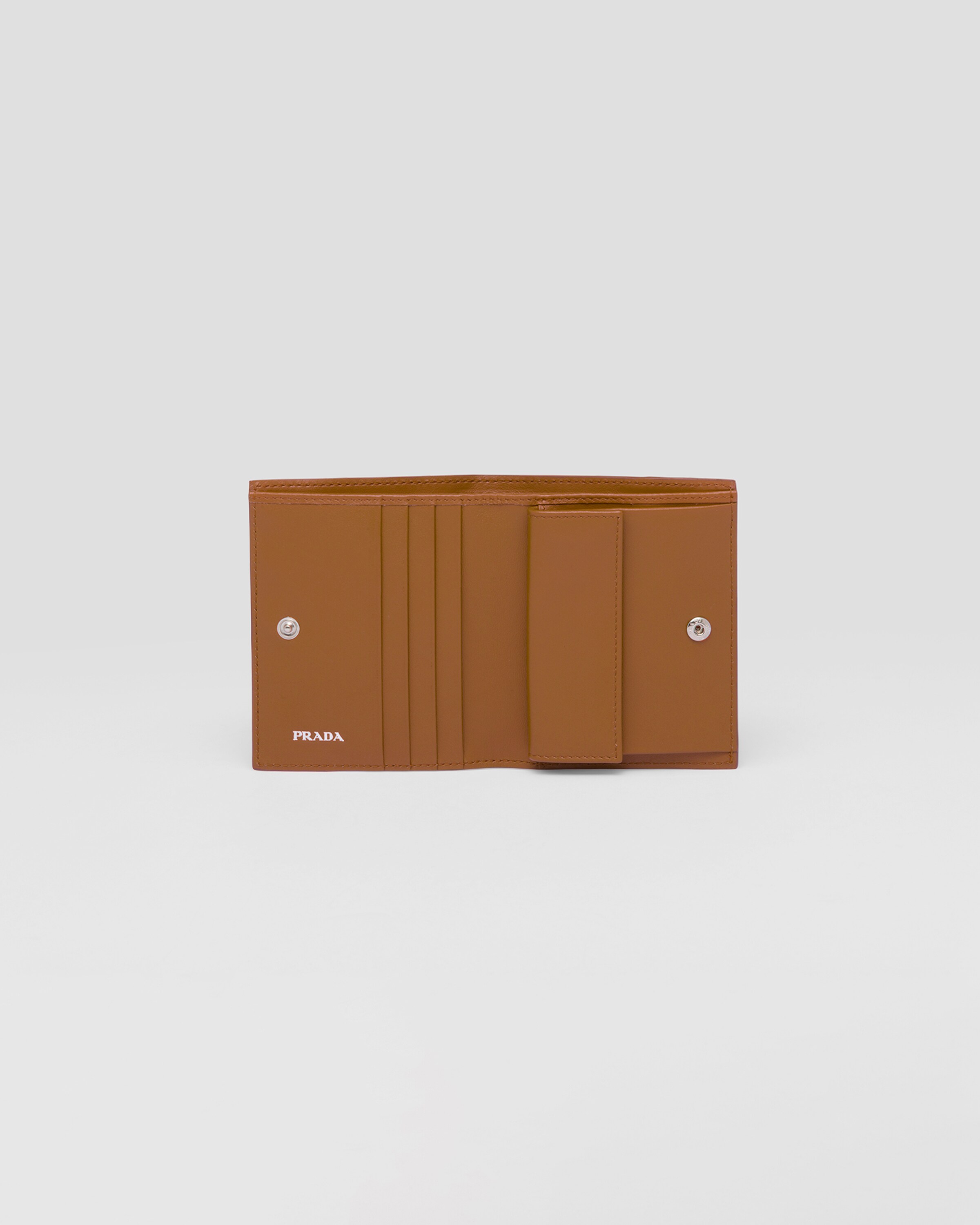 Caramel Small Leather Wallet | PRADA
