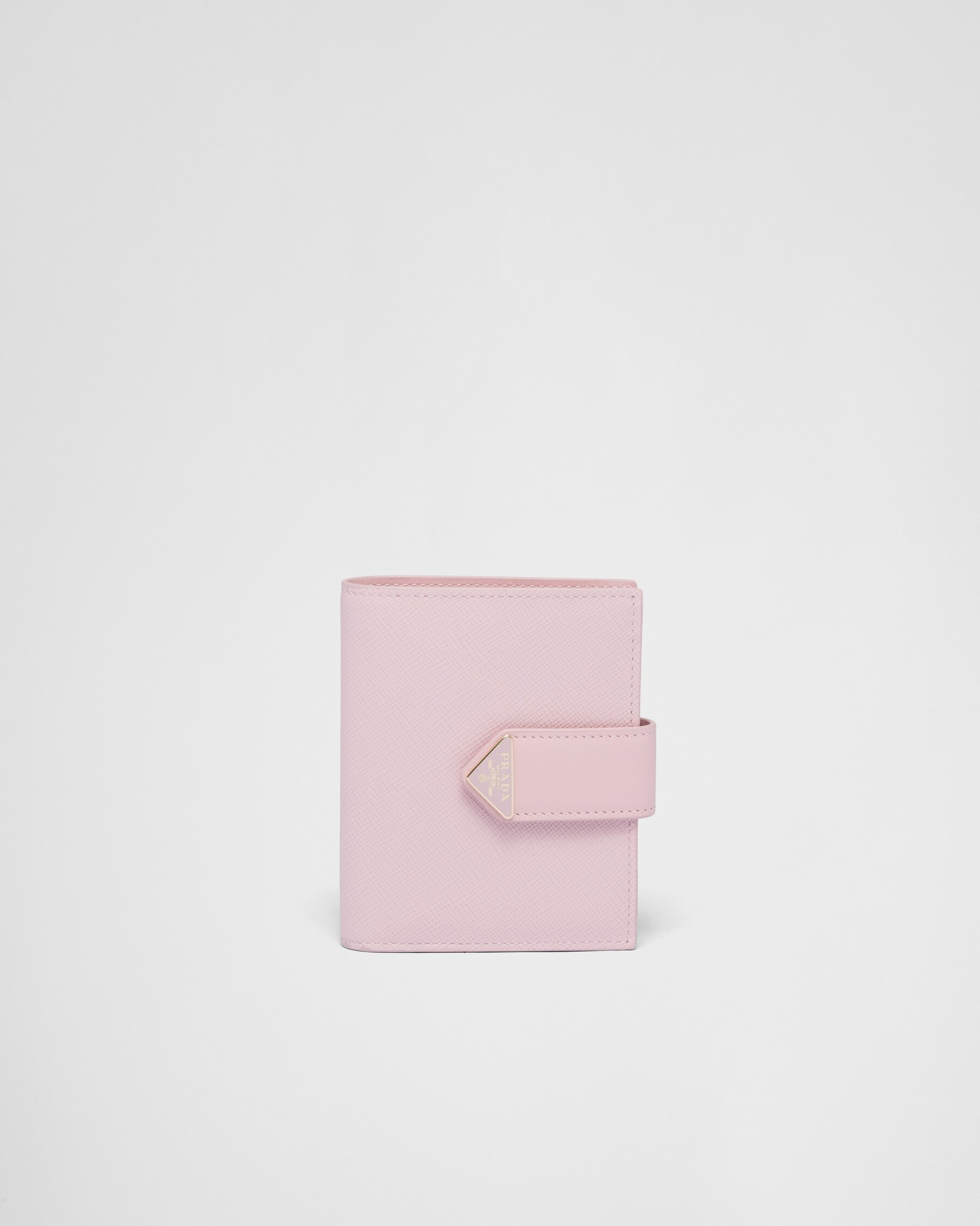 Alabaster Pink Small Saffiano And Smooth Leather Wallet | PRADA