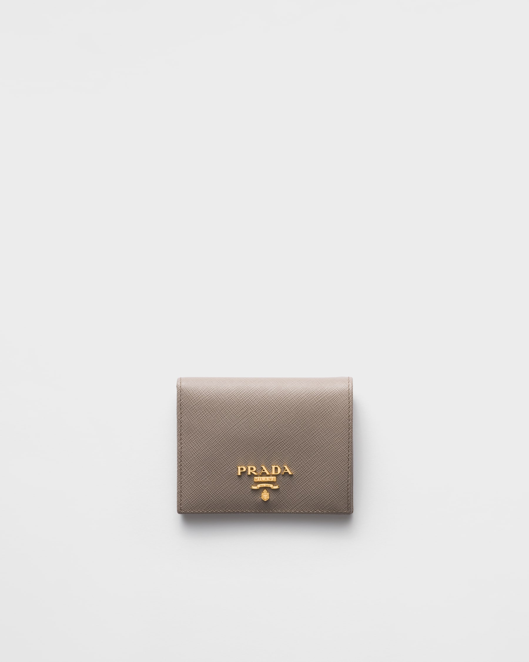 Clay/water Lily Small Saffiano Leather Wallet | PRADA - United States