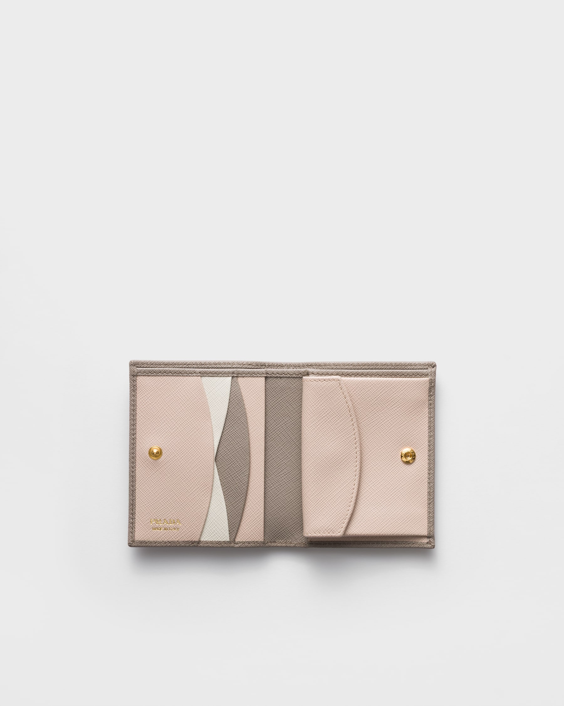 Clay/water Lily Small Saffiano Leather Wallet | PRADA - United States