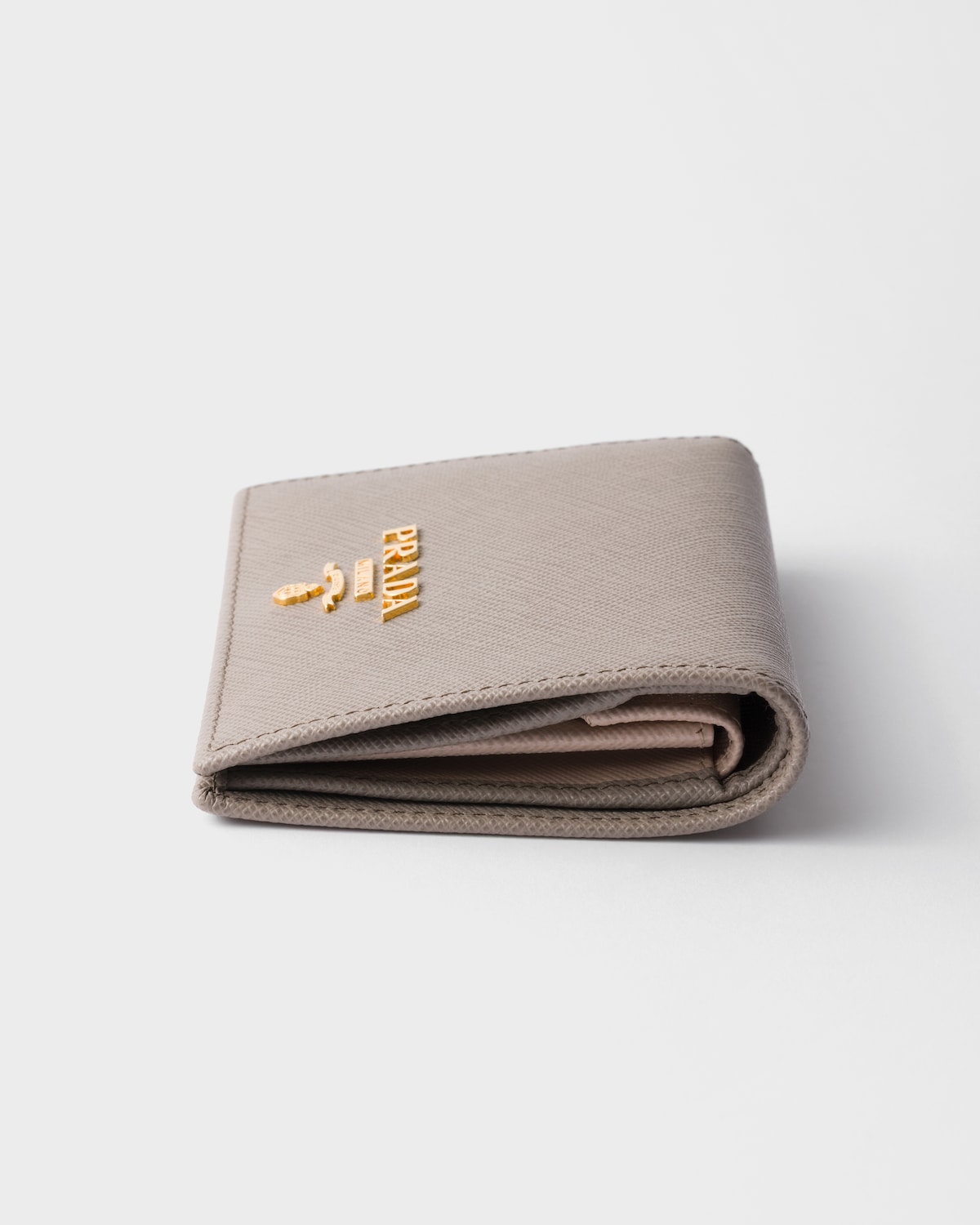 Clay/water Lily Small Saffiano Leather Wallet | PRADA - United States