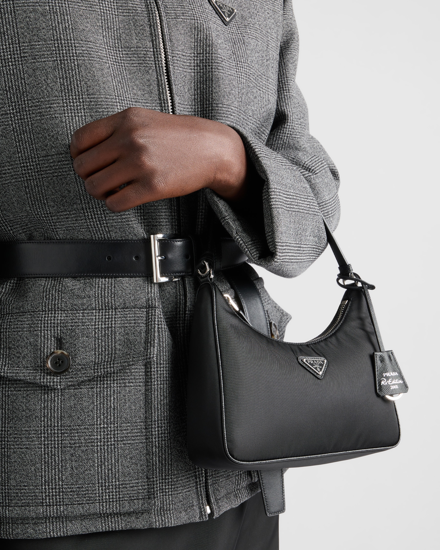 Black Prada Re-edition 2005 Re-nylon And Saffiano Mini Bag | PRADA