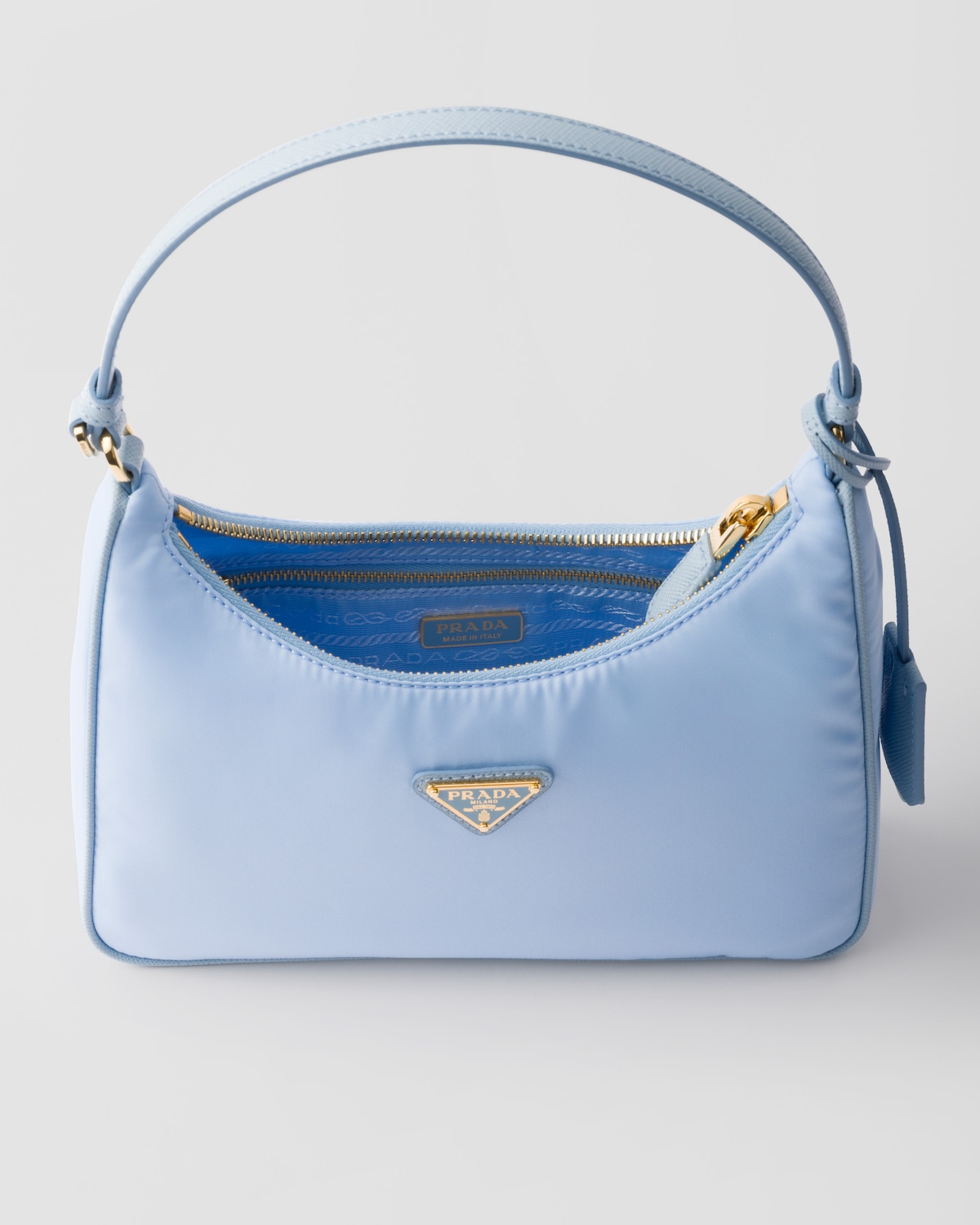 Pale Blue Prada Re-edition 2005 Re-nylon And Saffiano Mini Bag | PRADA