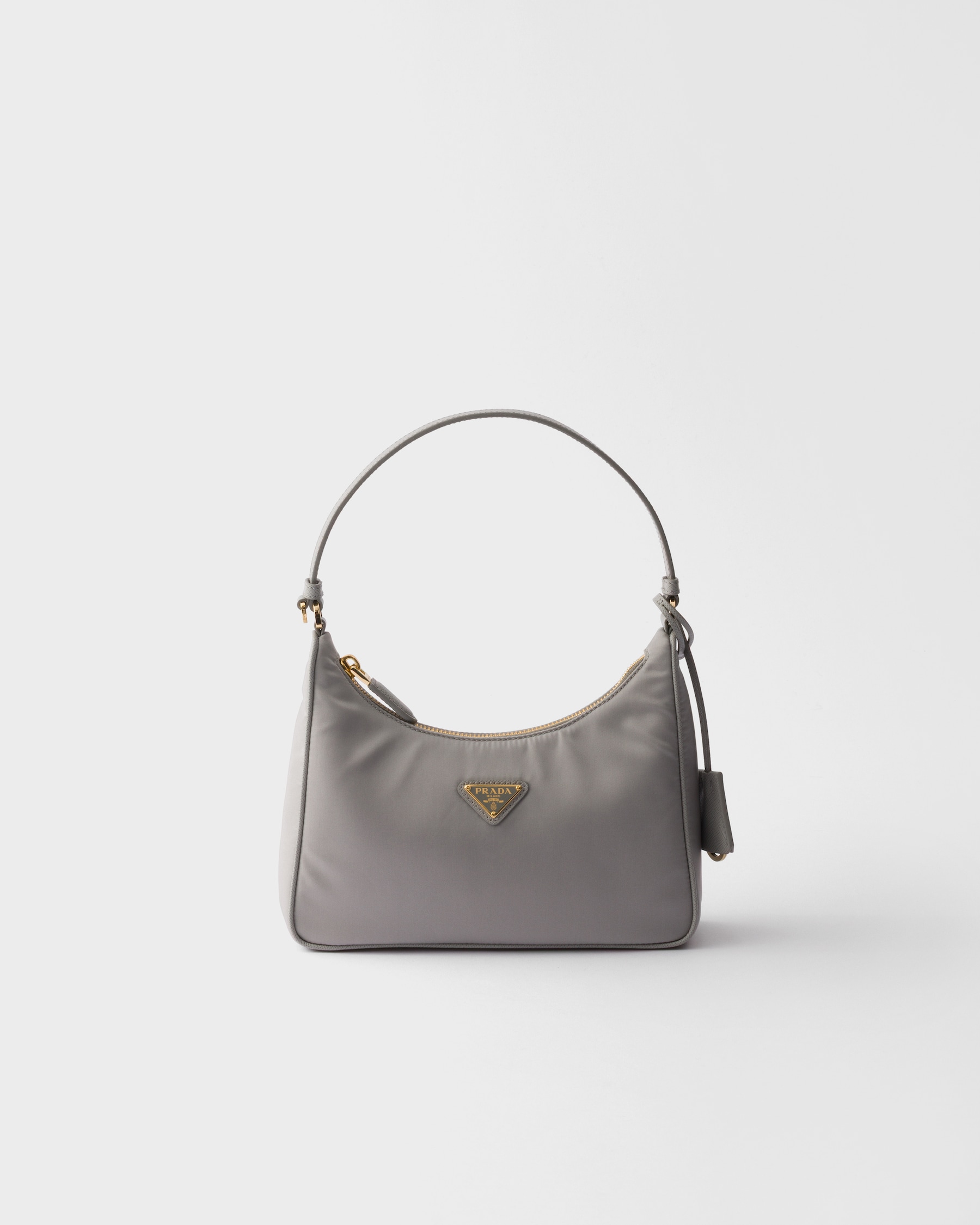 Cloudy Gray Prada Re-edition 2005 Re-nylon And Saffiano Mini Bag | PRADA