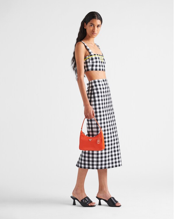 Orange Prada Re-edition 2005 Re-nylon And Saffiano Mini Bag | PRADA