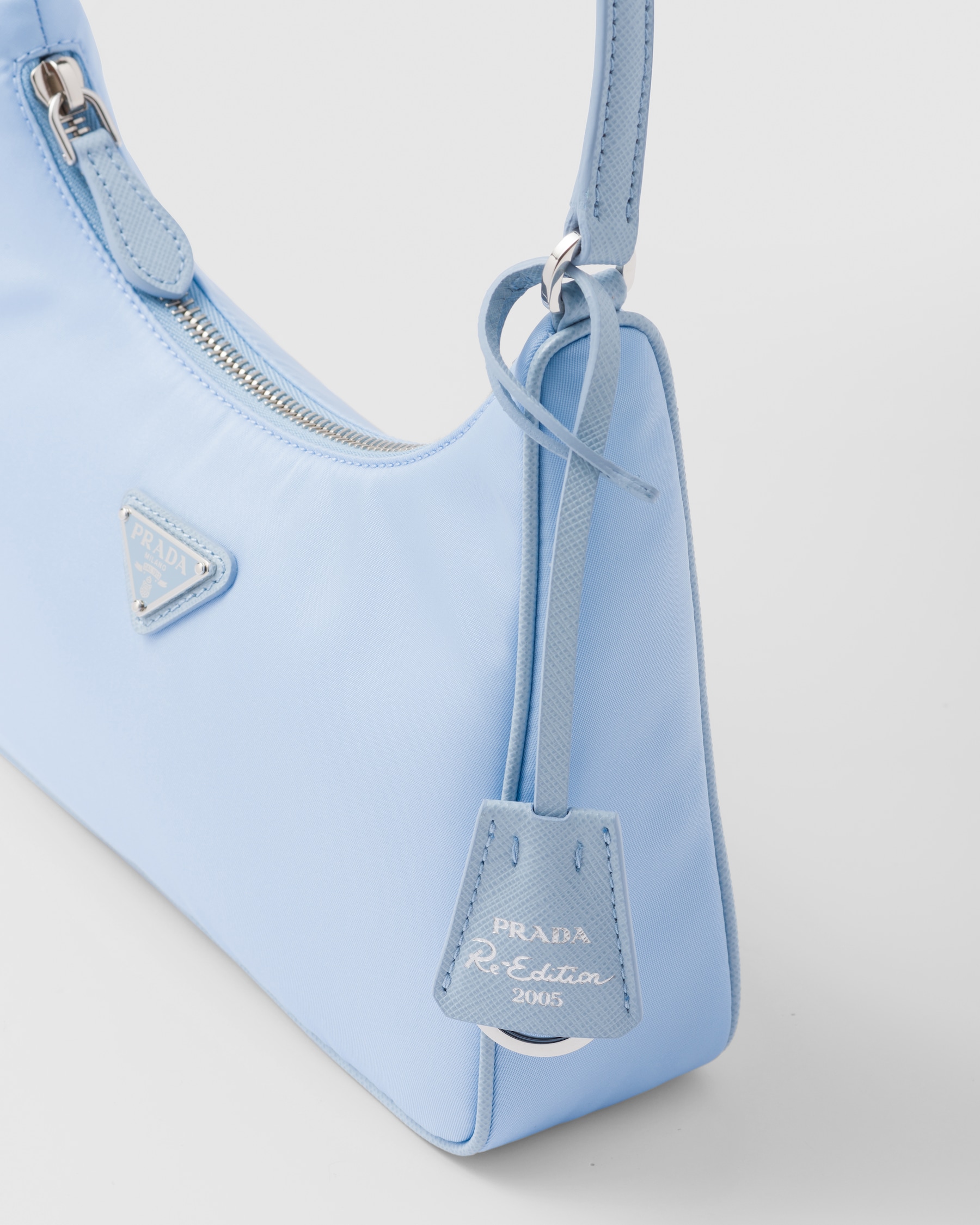 Light Blue Prada Re-edition 2005 Re-nylon And Saffiano Mini Bag | PRADA