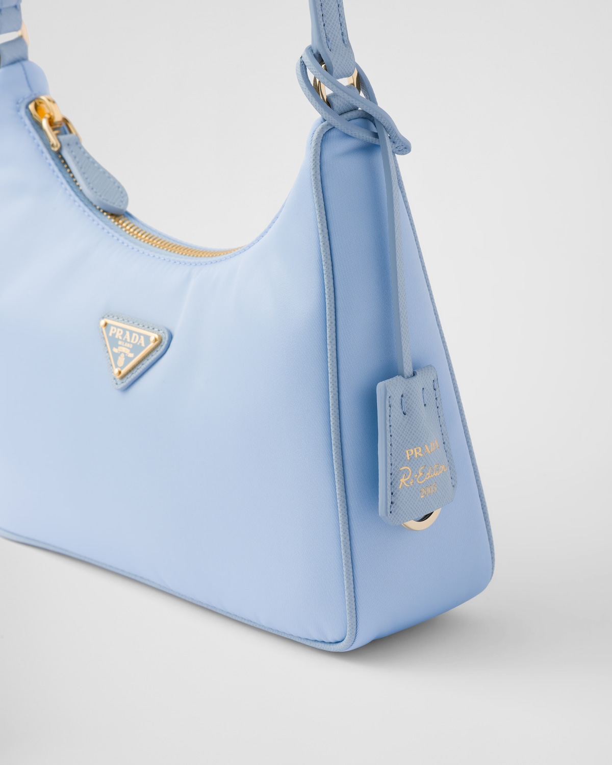 Pale Blue Prada Re-edition 2005 Re-nylon And Saffiano Mini Bag | PRADA