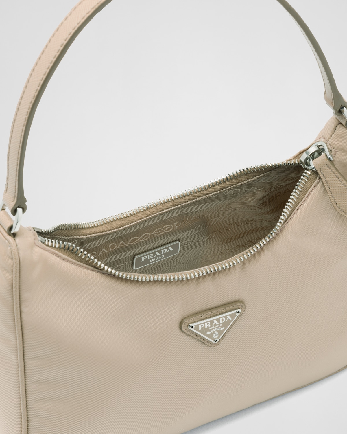 Desert Beige Prada Re-edition 2005 Re-nylon And Saffiano Mini Bag | PRADA