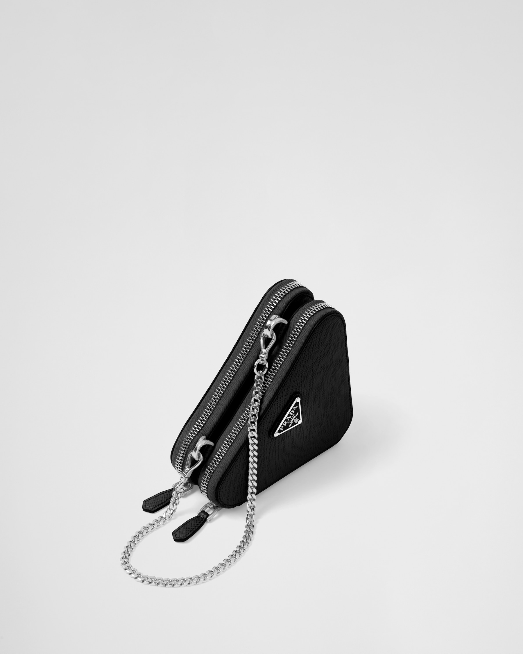 Black Saffiano Leather Mini Pouch | PRADA