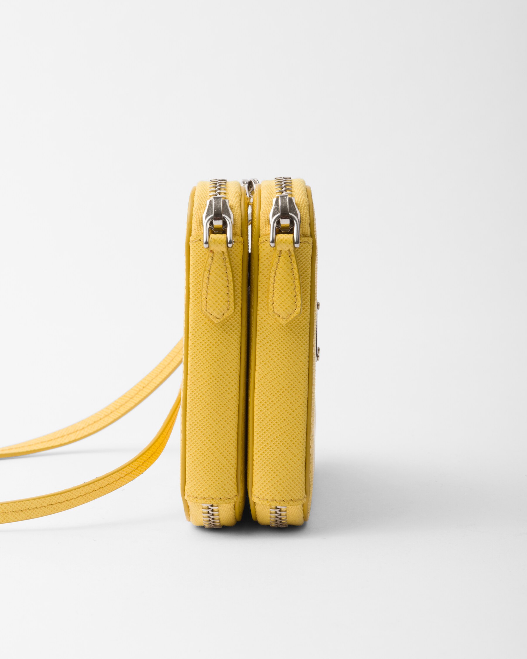 Sunny Yellow Saffiano Leather Mini Pouch | PRADA