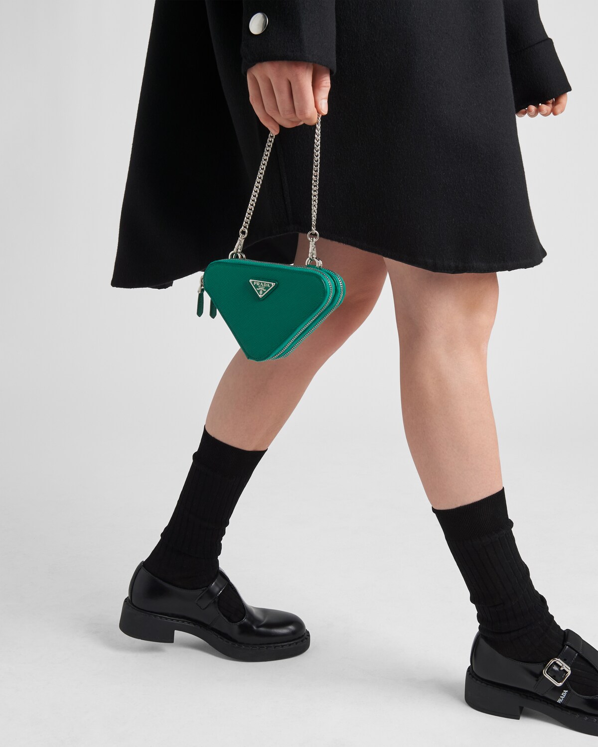 Mango Saffiano Leather Mini Pouch | PRADA