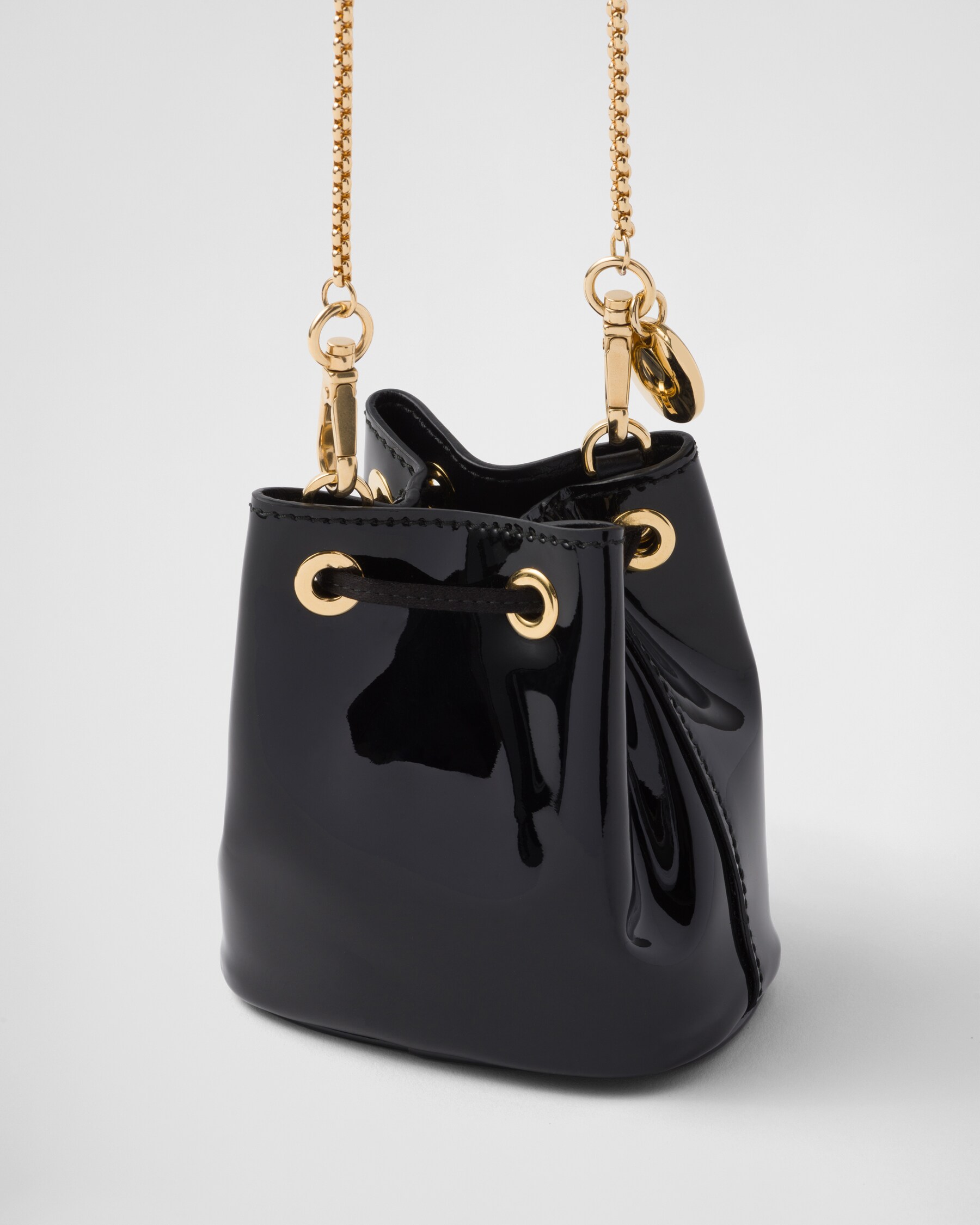 Black Patent Leather Mini-pouch | PRADA