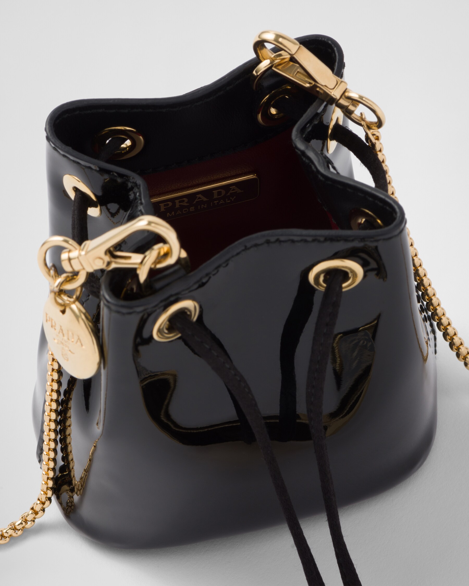 Black Patent Leather Mini-pouch | PRADA