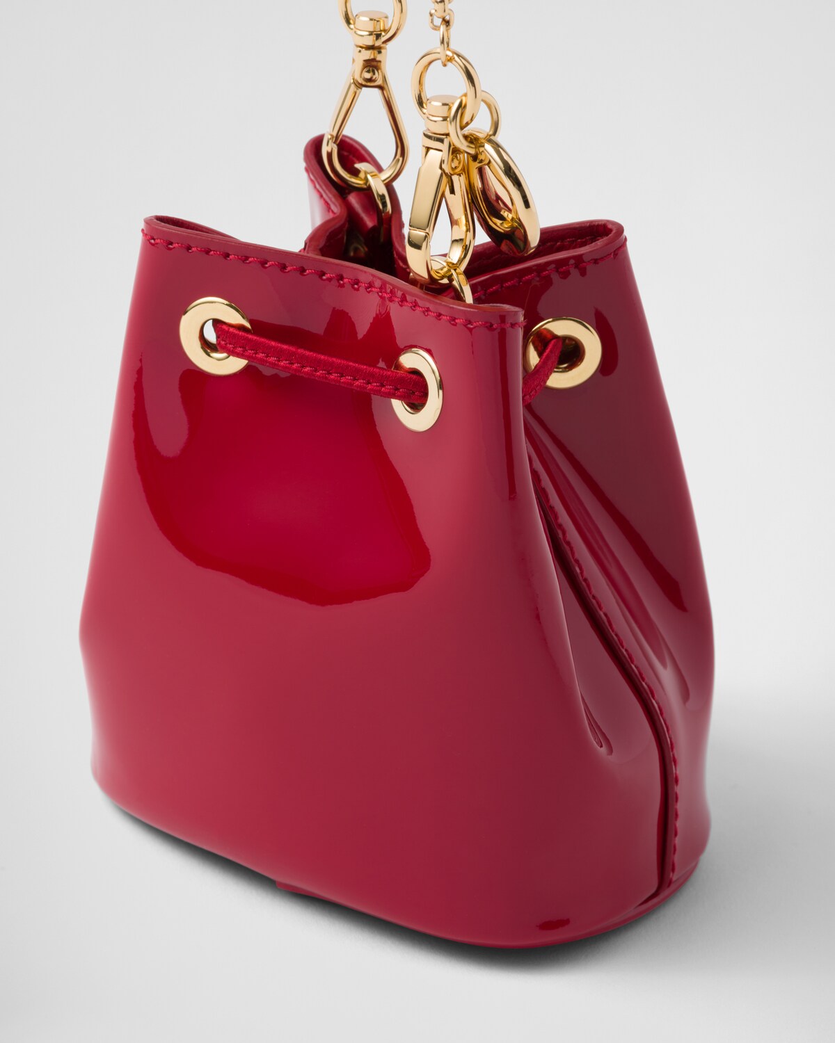 Cherry Red Patent Leather Mini-pouch | PRADA