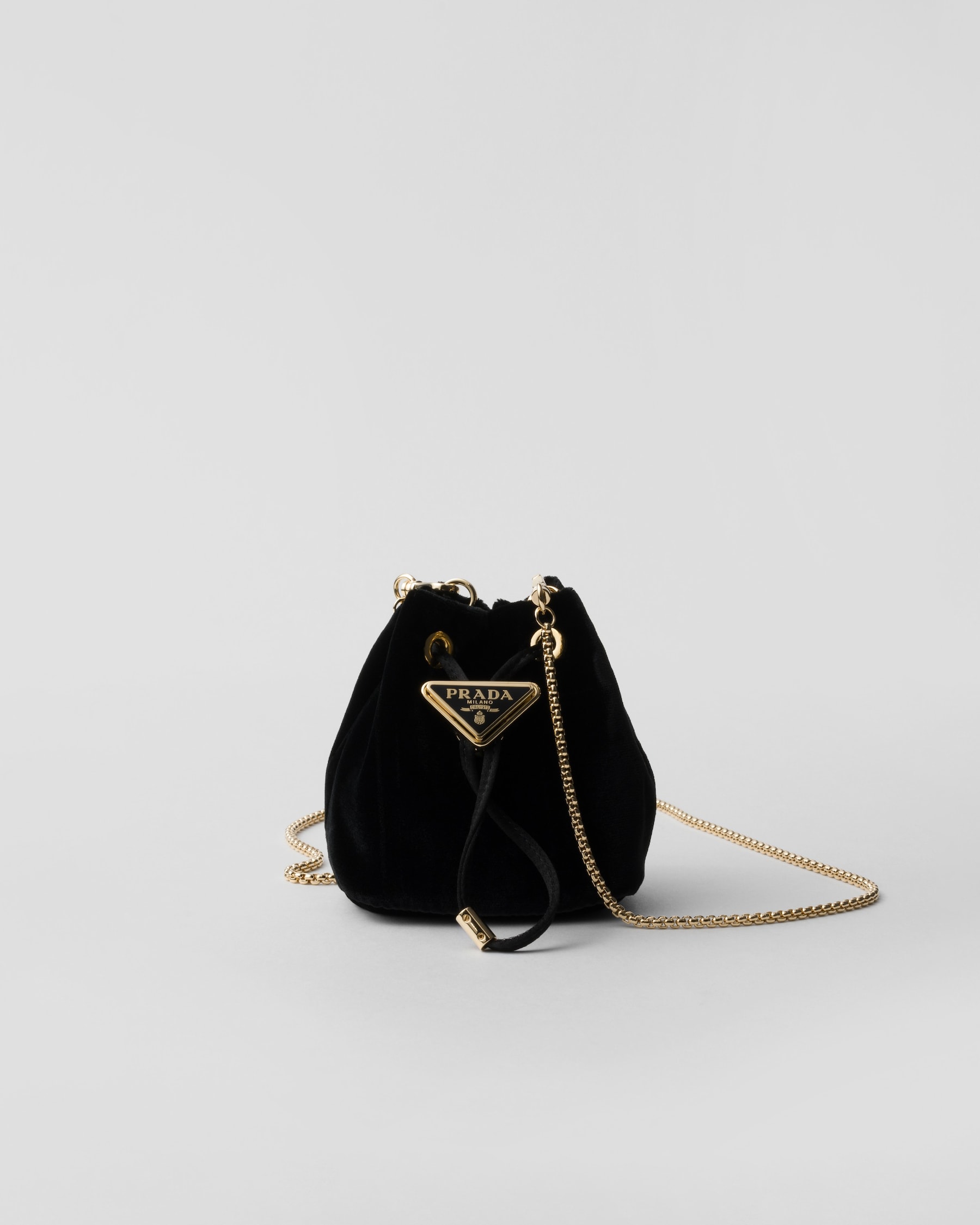 Black Velvet Mini Pouch | PRADA - United States