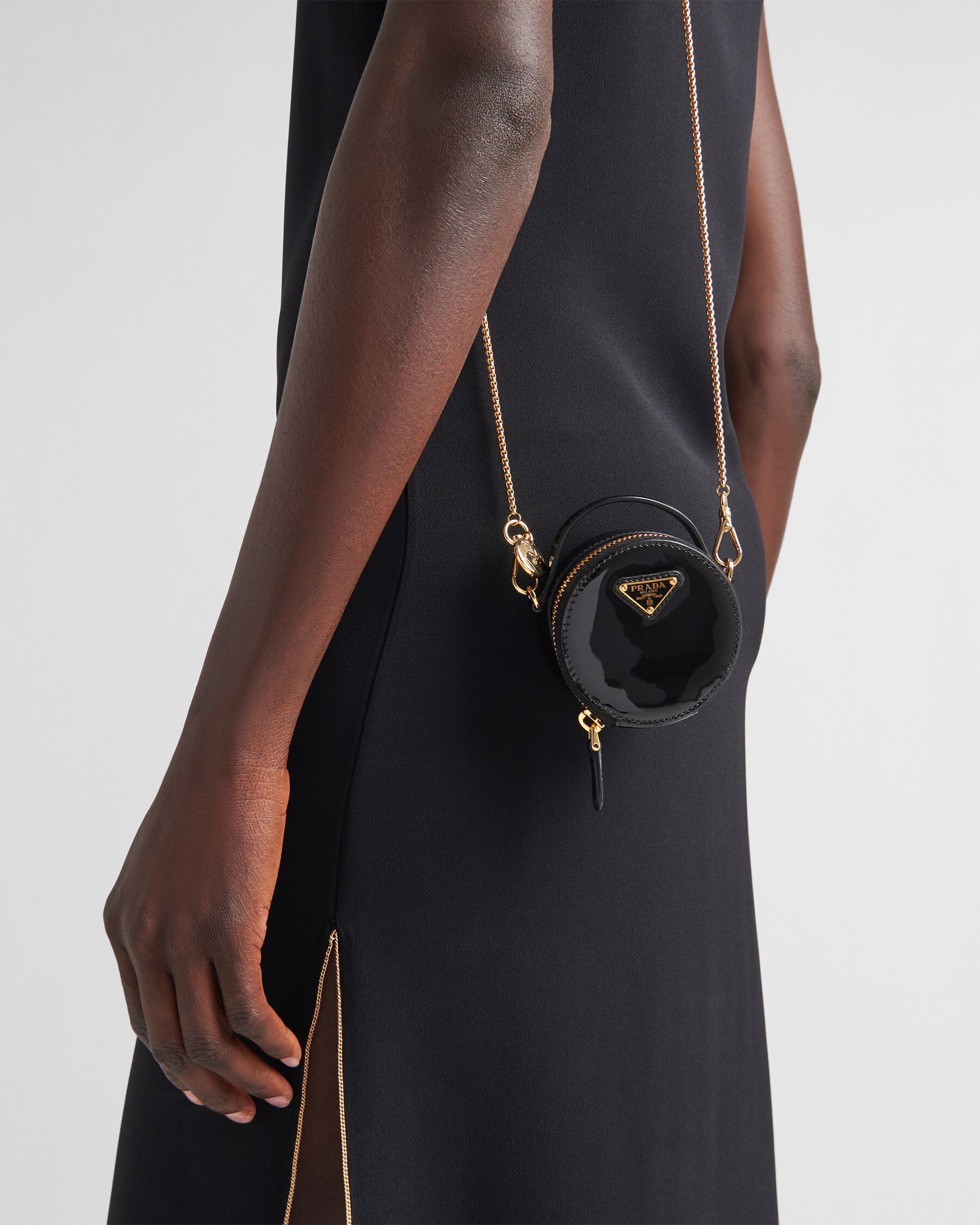 Black Patent Leather Mini-pouch | PRADA