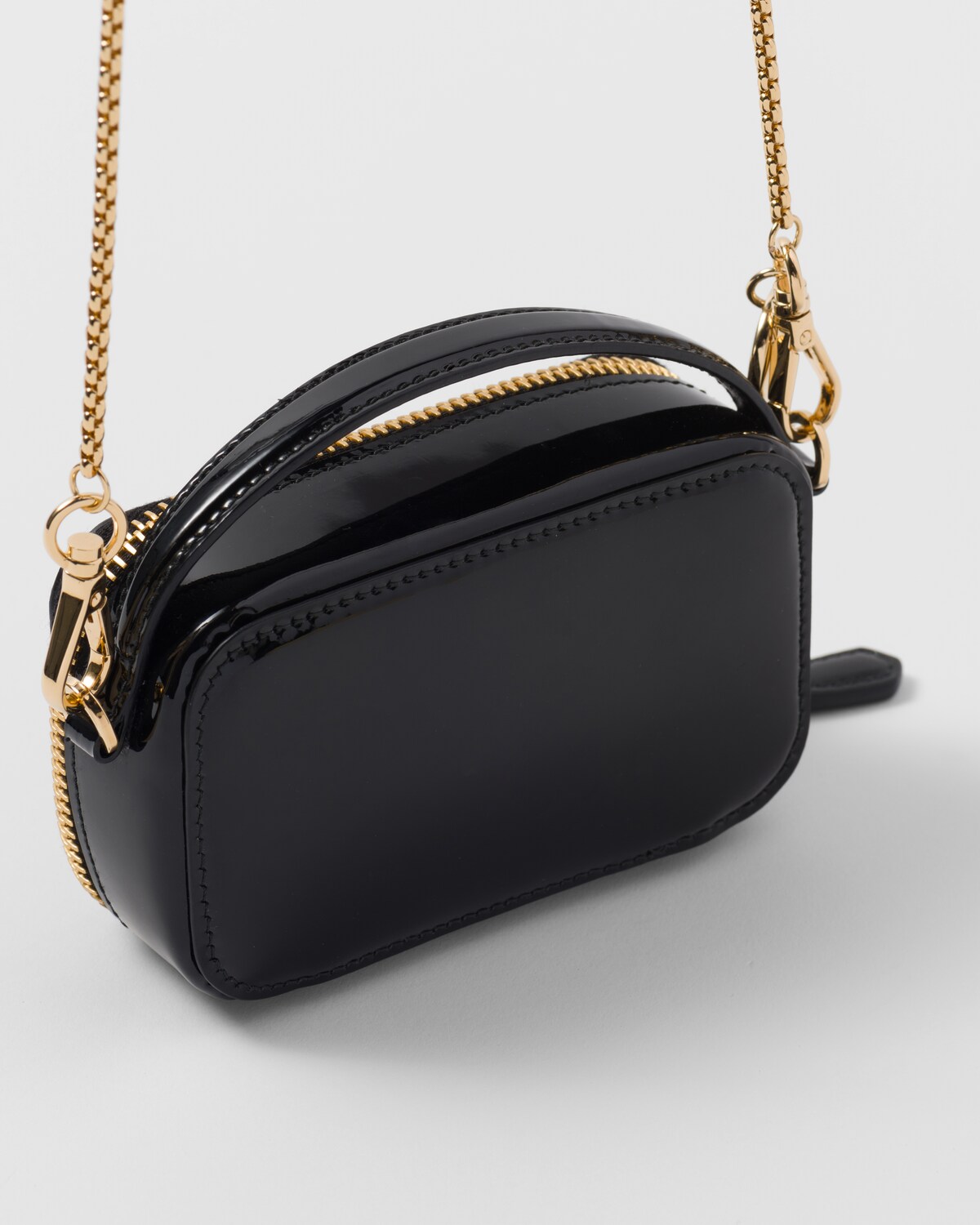 Black Patent Leather Mini-pouch | PRADA