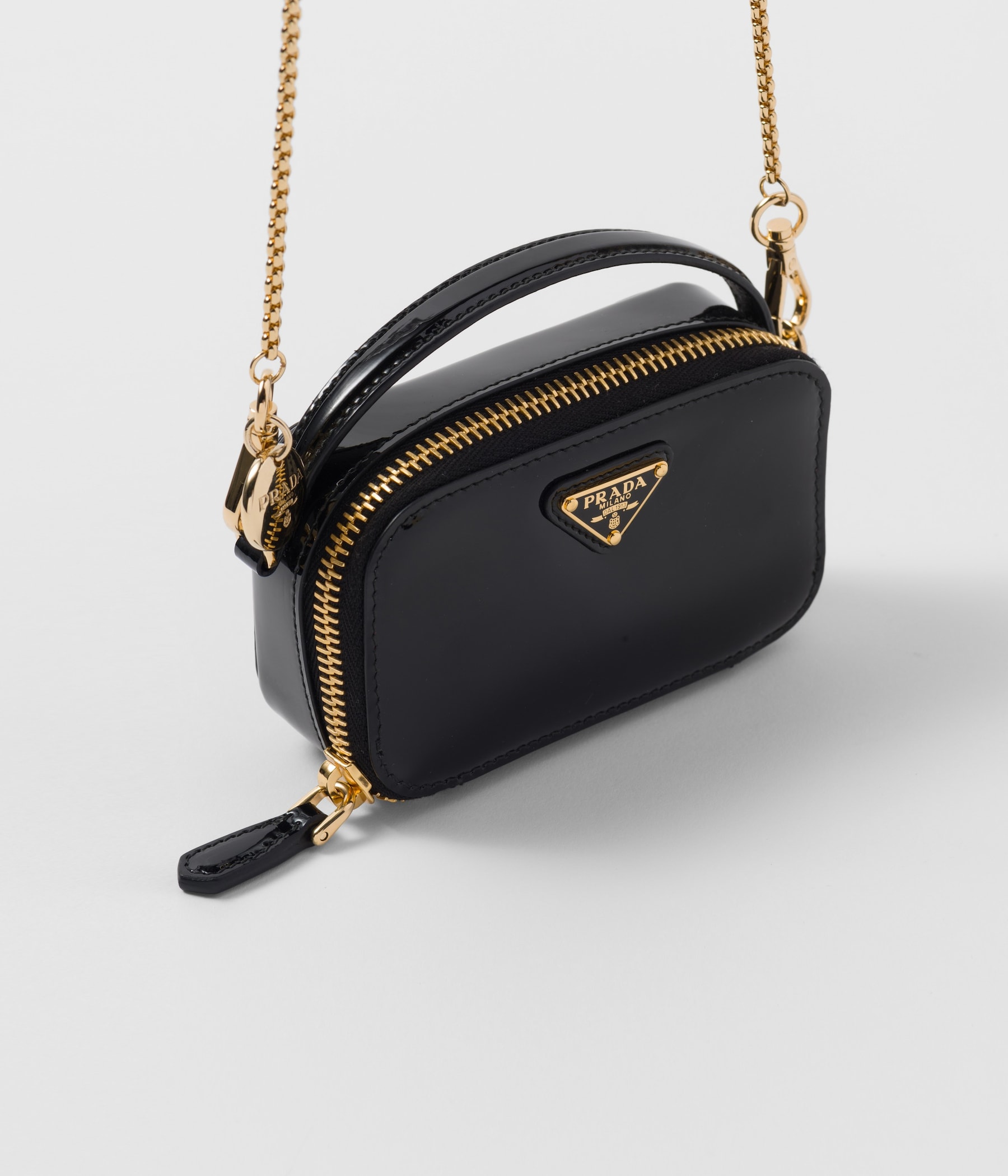 Black Patent Leather Mini-pouch | PRADA