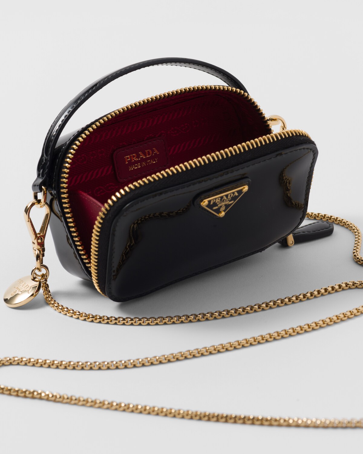 Black Patent Leather Mini-pouch | PRADA