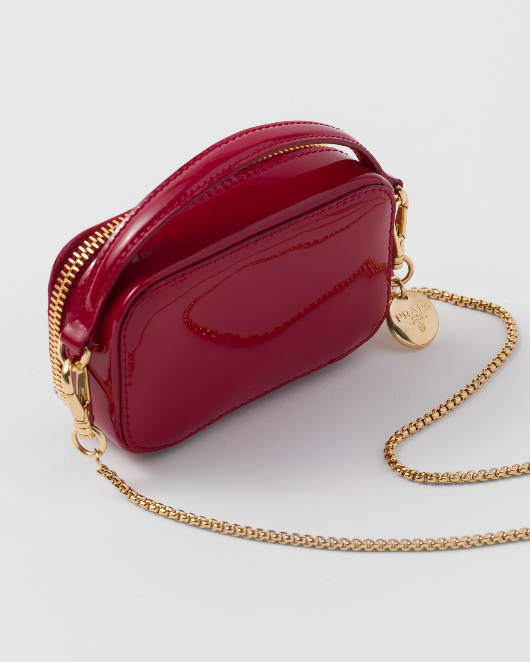 Cherry Red Patent Leather Mini-pouch | PRADA