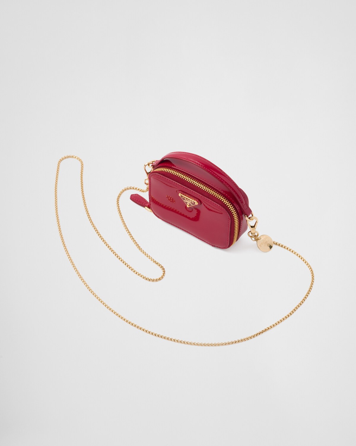 Cherry Red Patent Leather Mini-pouch | PRADA