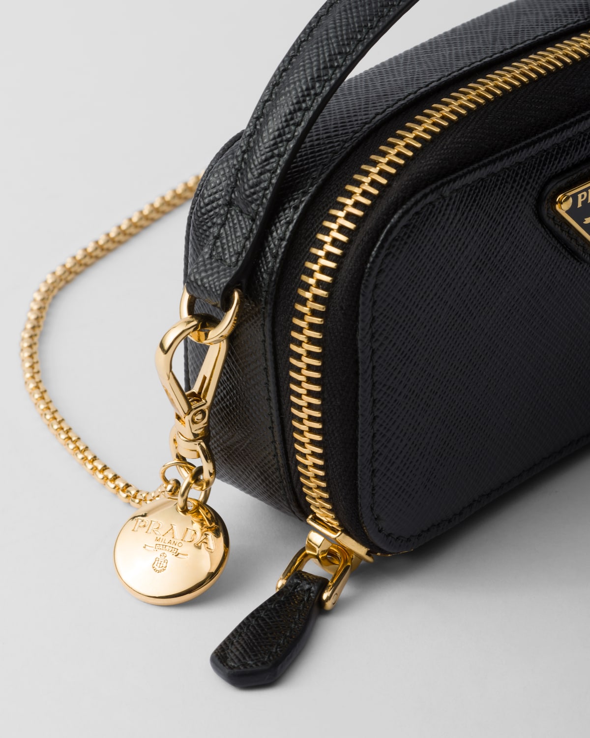 Black Saffiano Leather Mini-pouch | PRADA