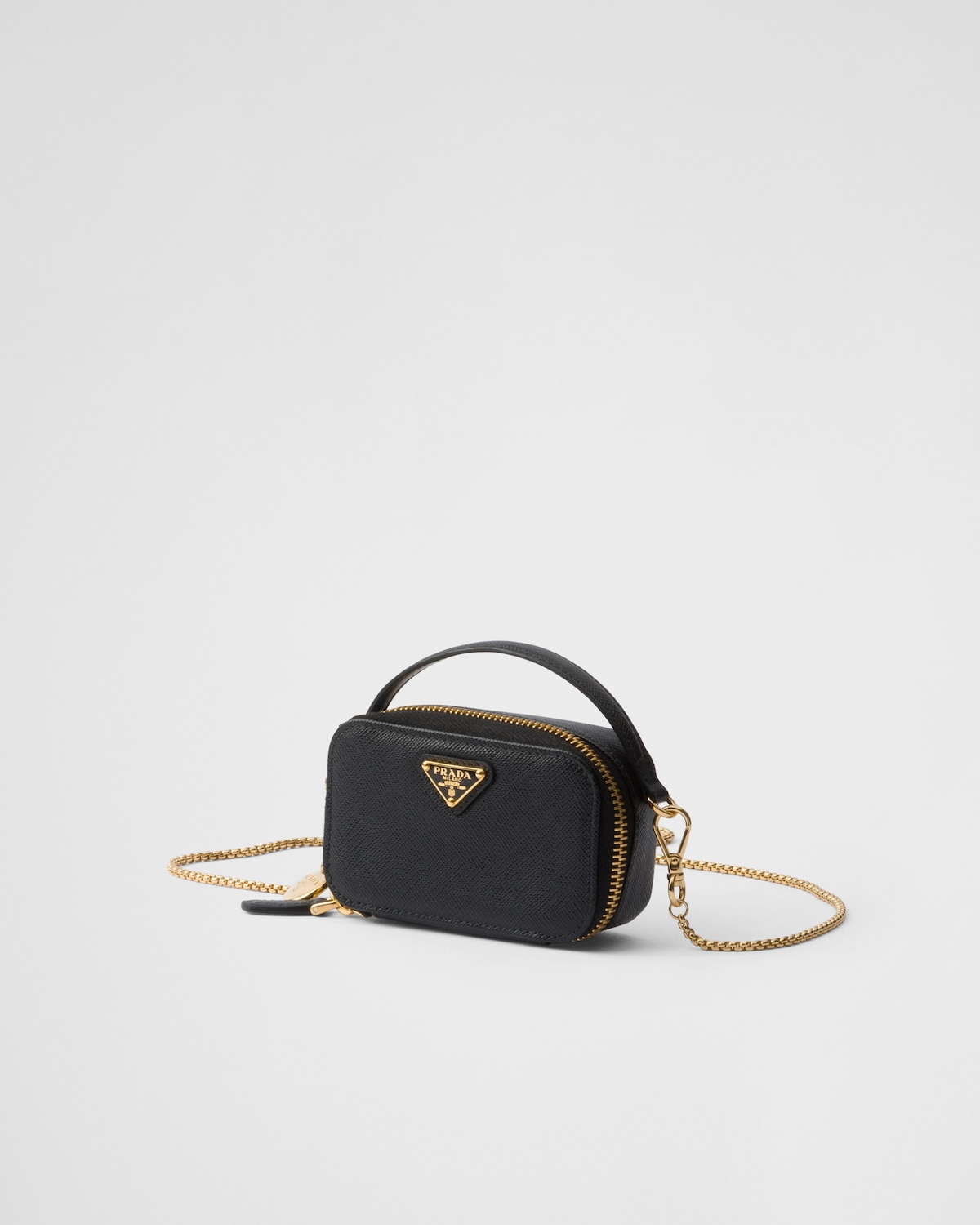 Black Saffiano Leather Mini-pouch | PRADA