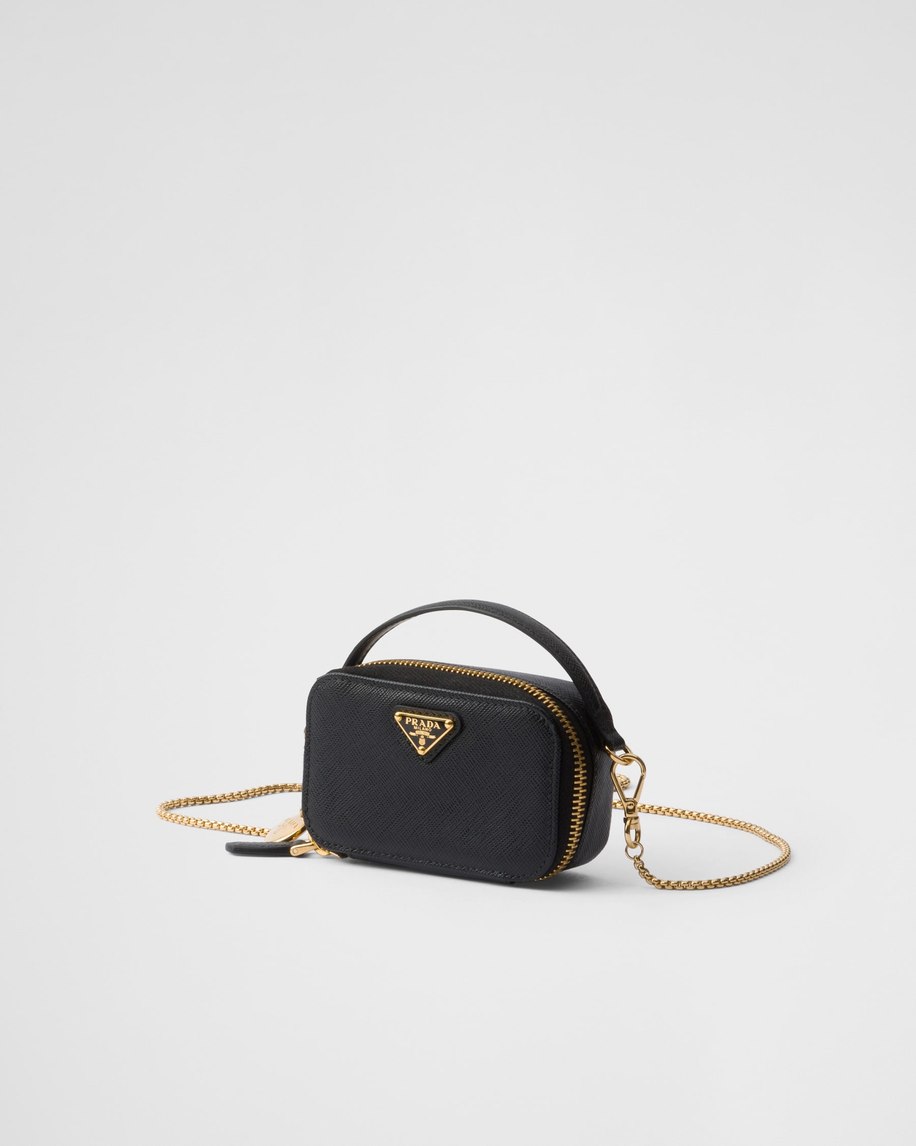 Black Saffiano Leather Mini-pouch | PRADA