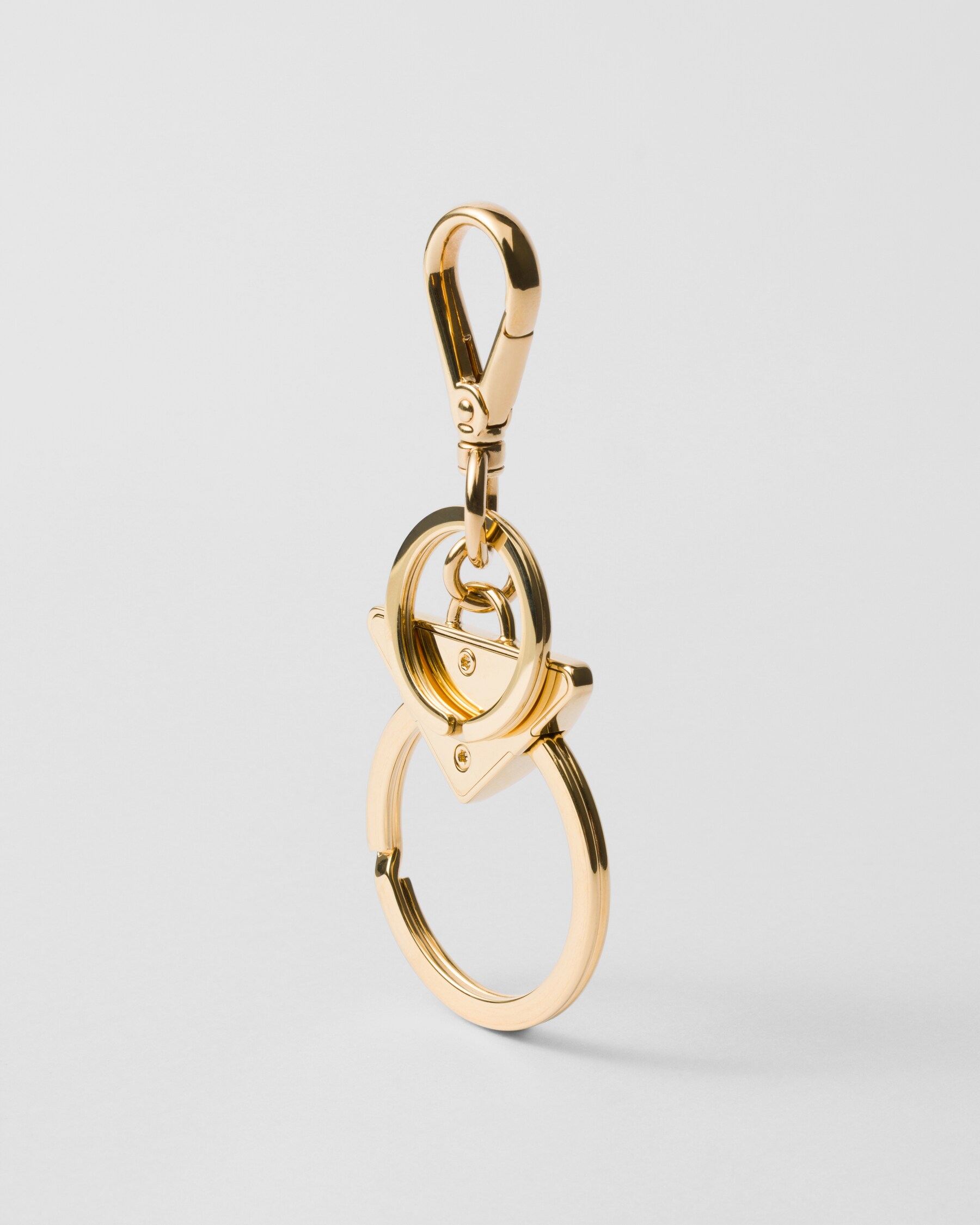 Gold/black Metal Key Ring | PRADA