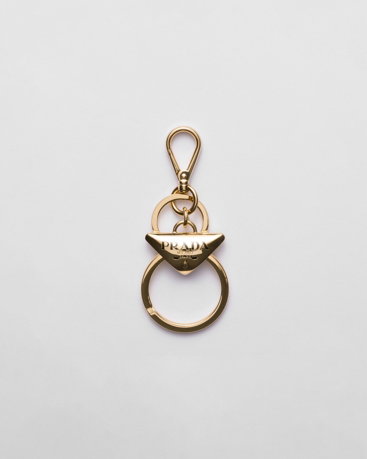Gold/black Metal Key Ring | PRADA