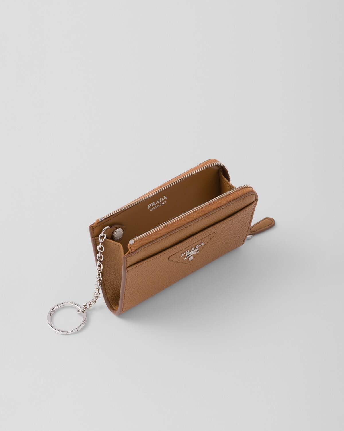 Caramel Leather Key Case | PRADA