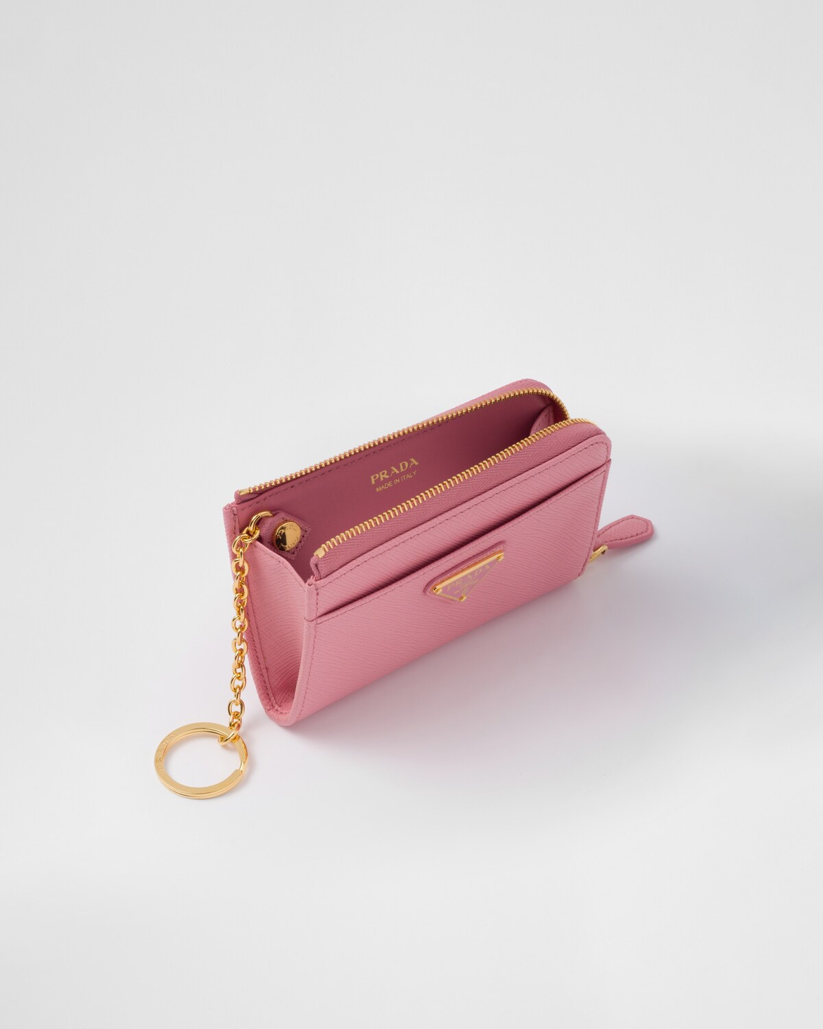 Petal Pink Saffiano Keychain | PRADA
