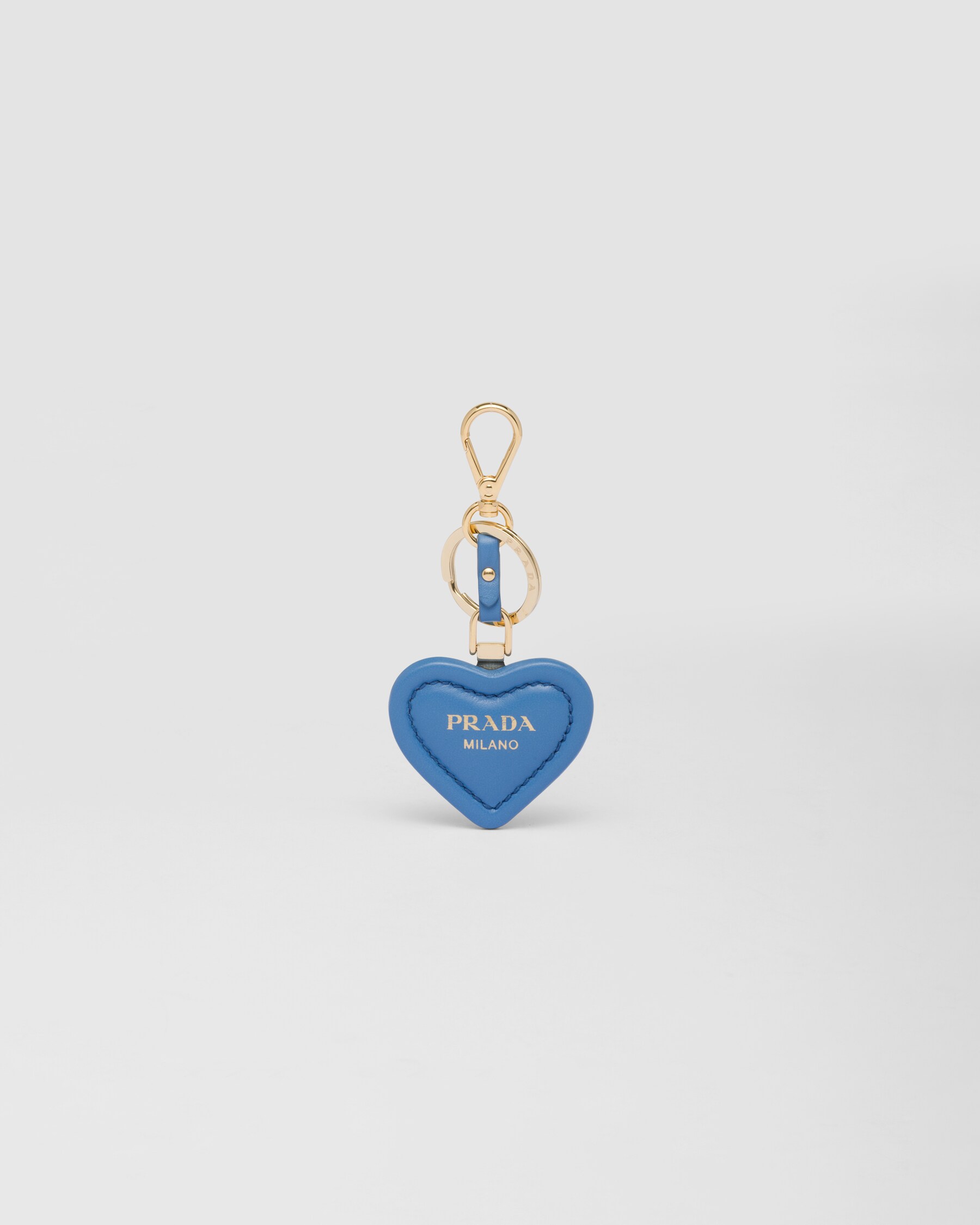 Light Blue Nappa Leather Key Ring | PRADA