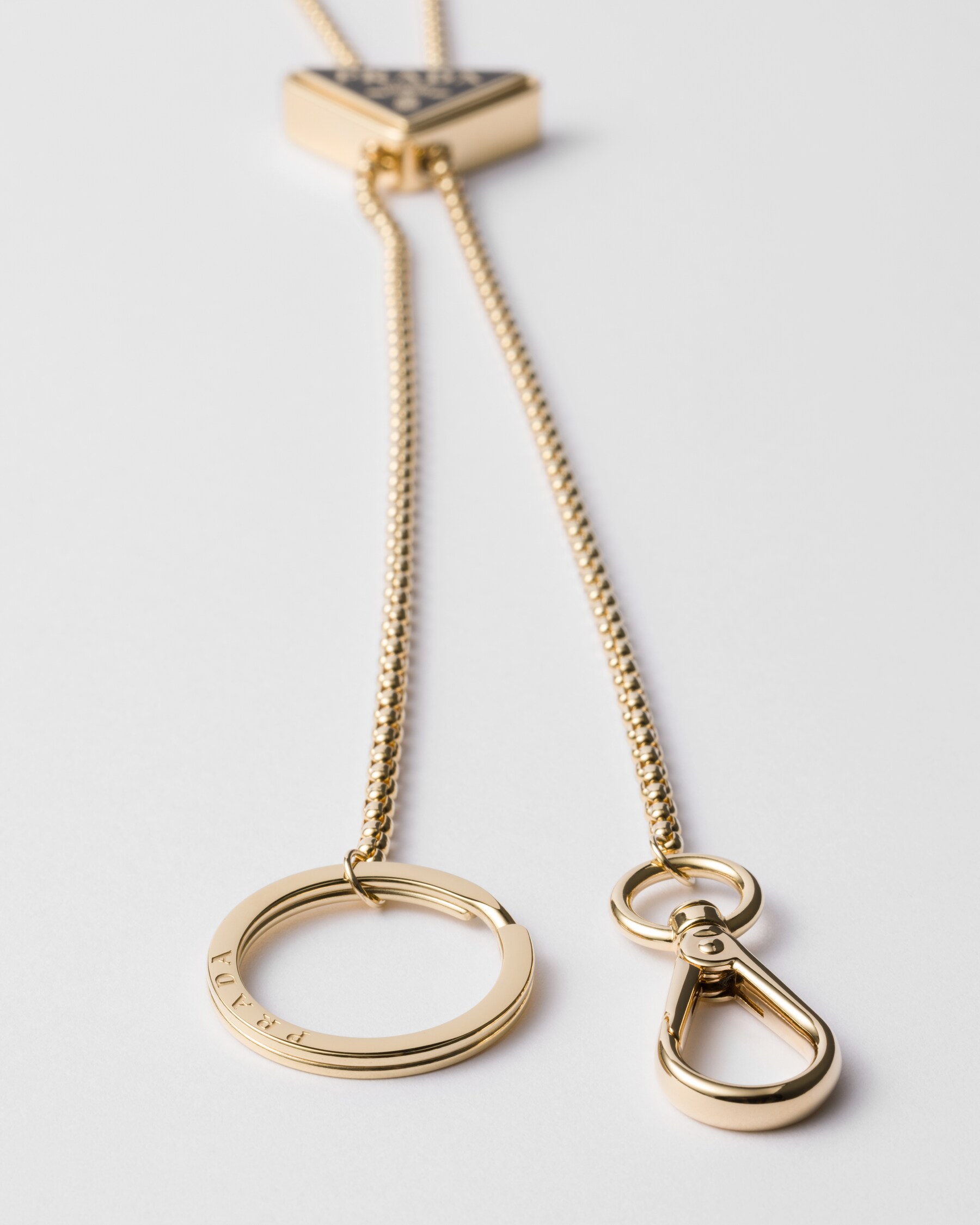 Gold/black Metal Keychain | PRADA