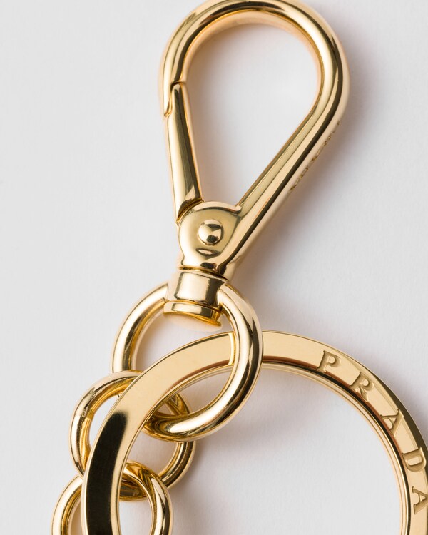 Gold/black Metal Keychain | PRADA