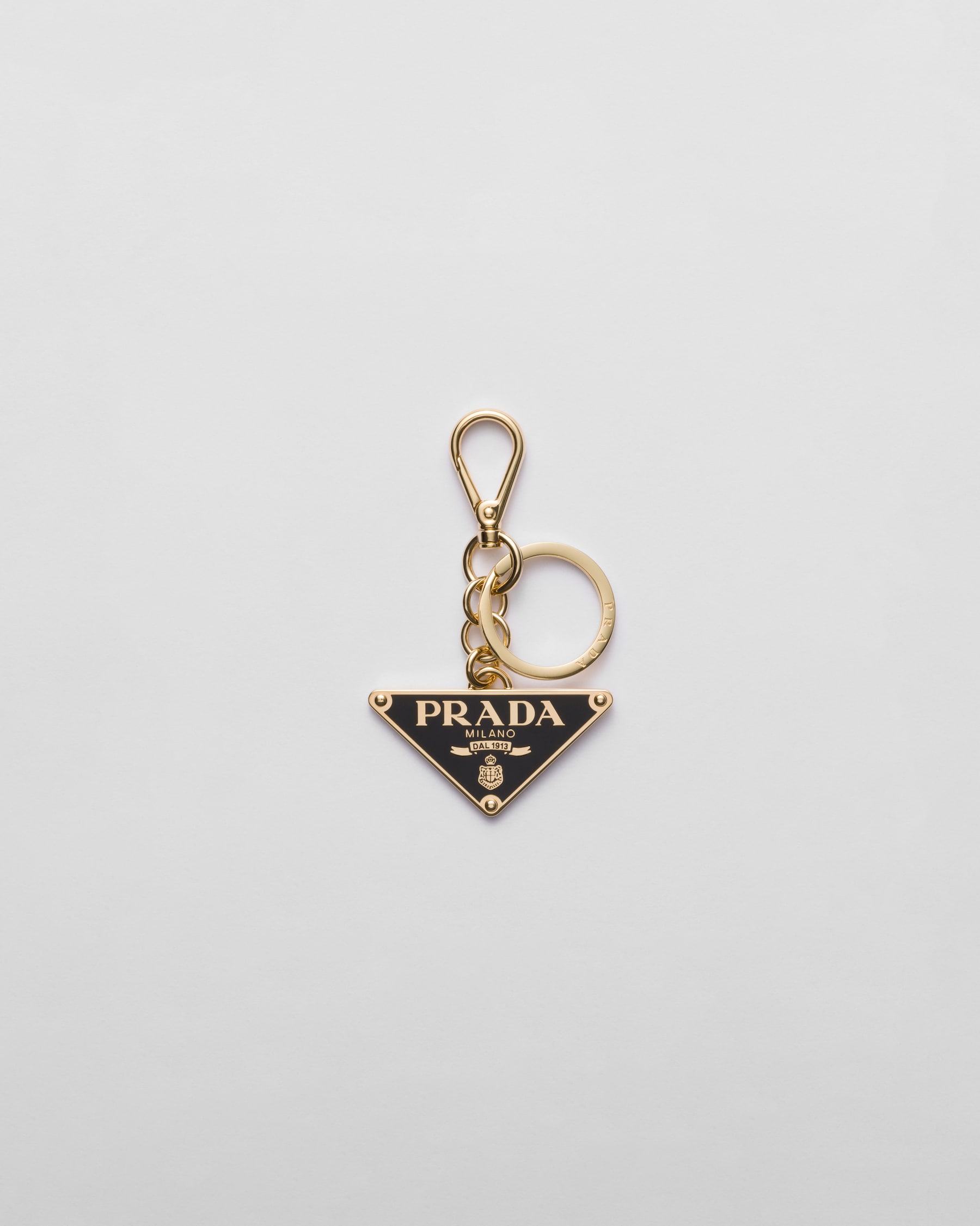 Gold/black Metal Keychain | PRADA