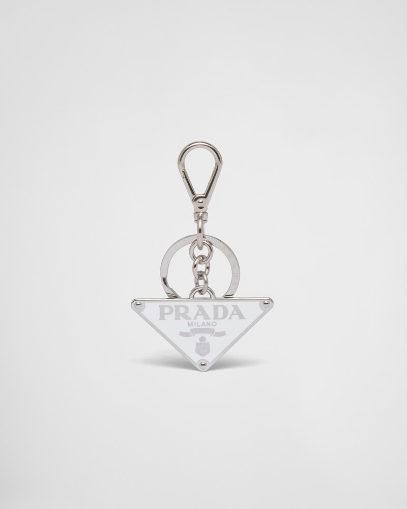 Steel/white Metal Keychain | PRADA