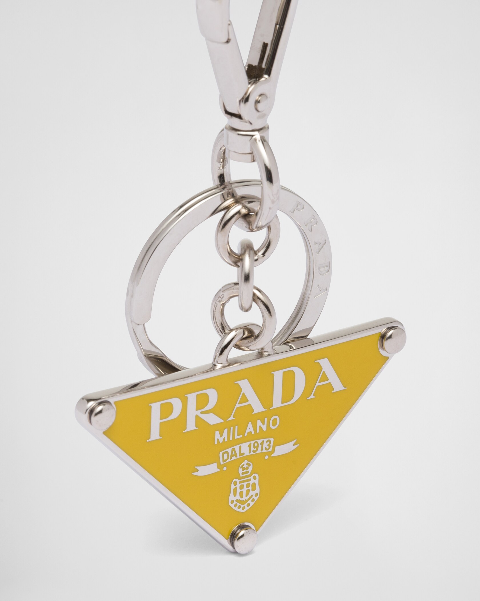 Steel/yellow Metal Keychain | PRADA