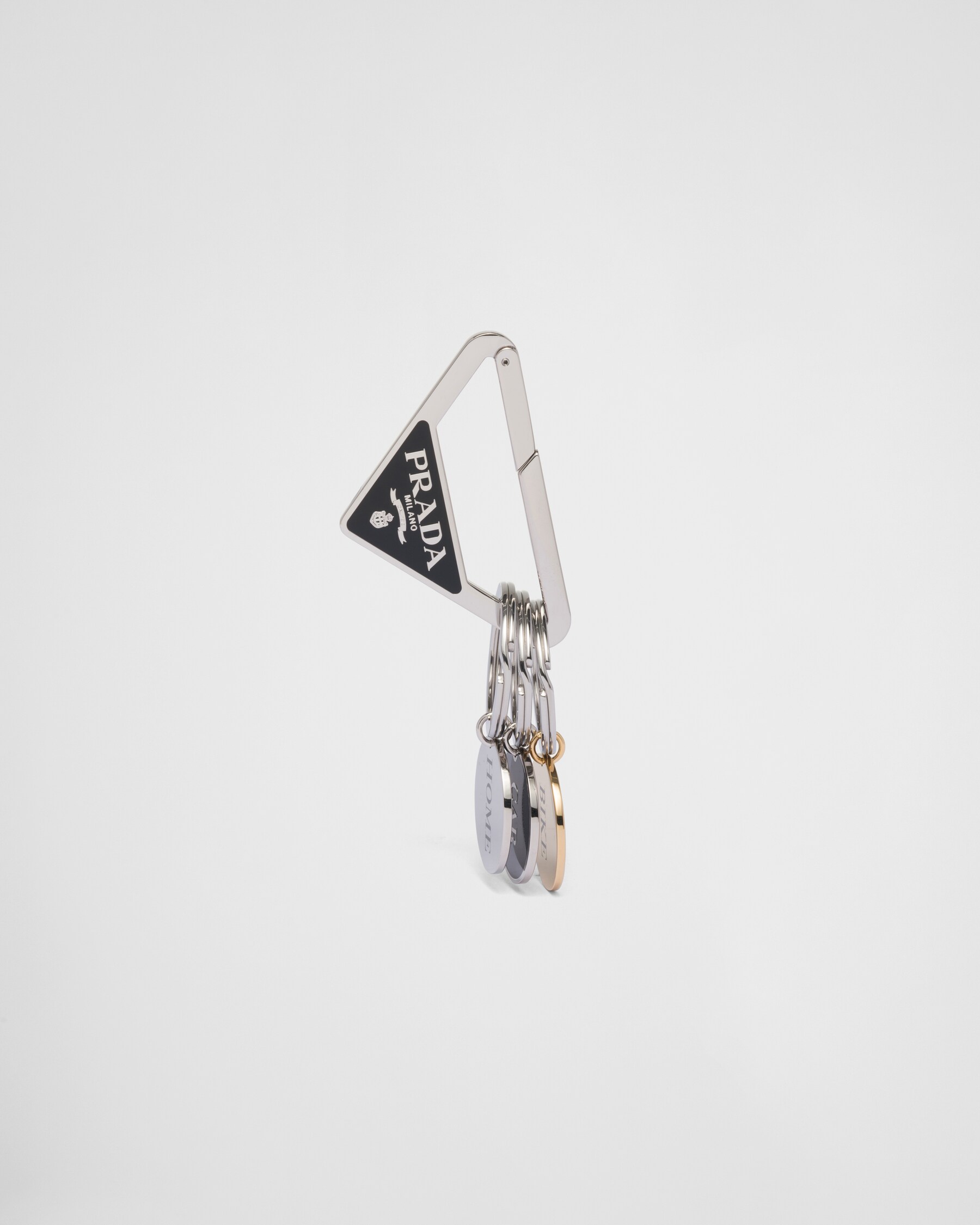 Steel/black Metal Keychain | PRADA