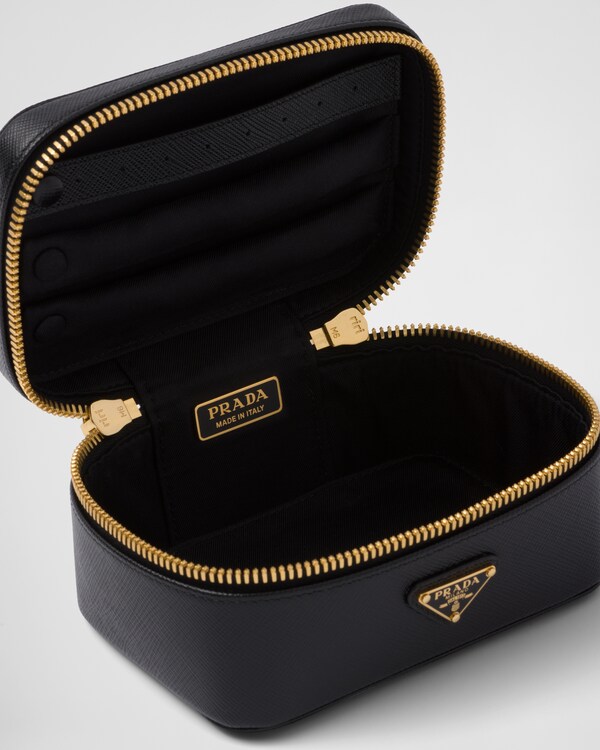 Black Saffiano Leather Beauty Case | PRADA