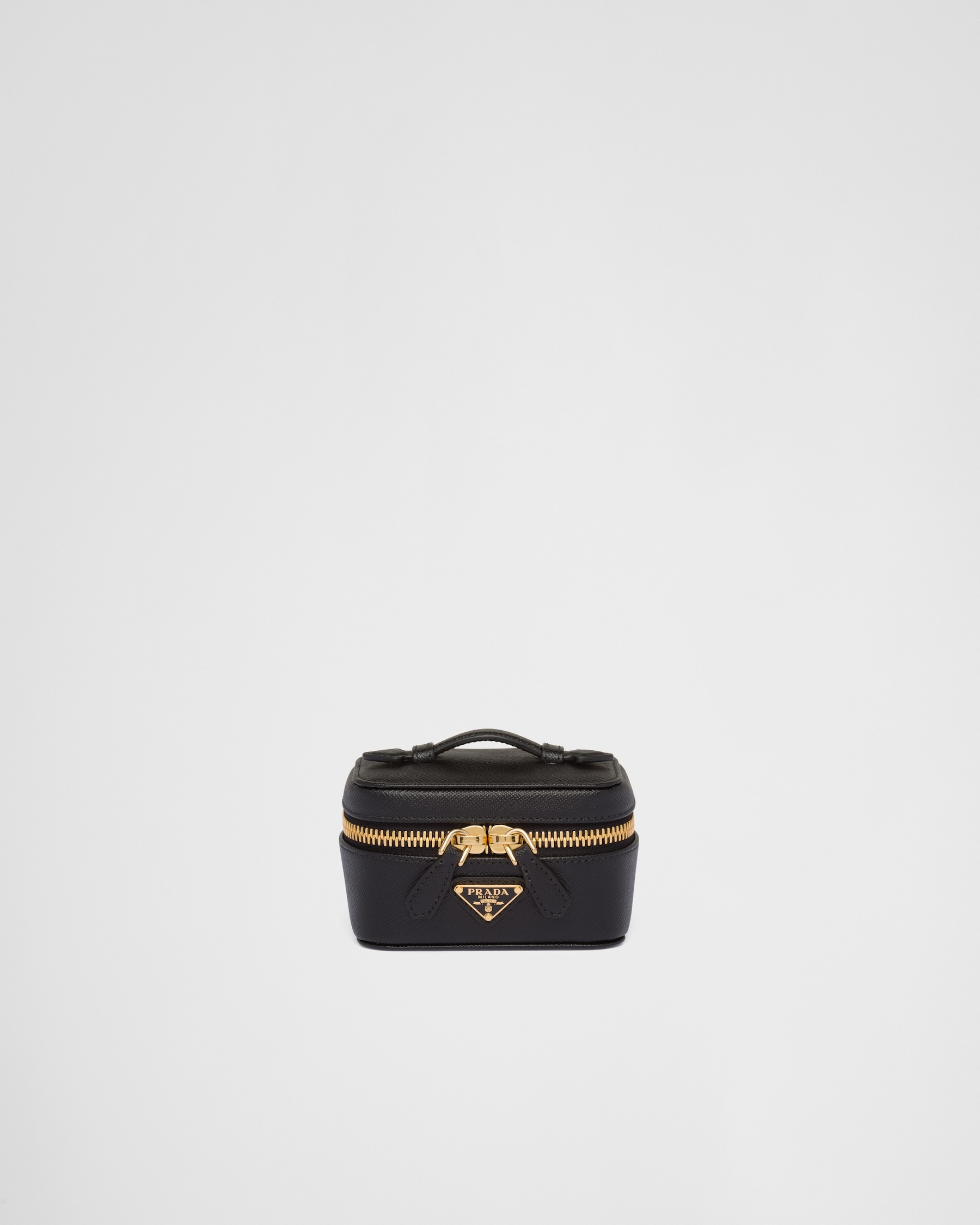 Black Saffiano Leather Jewelry Beauty Case | PRADA